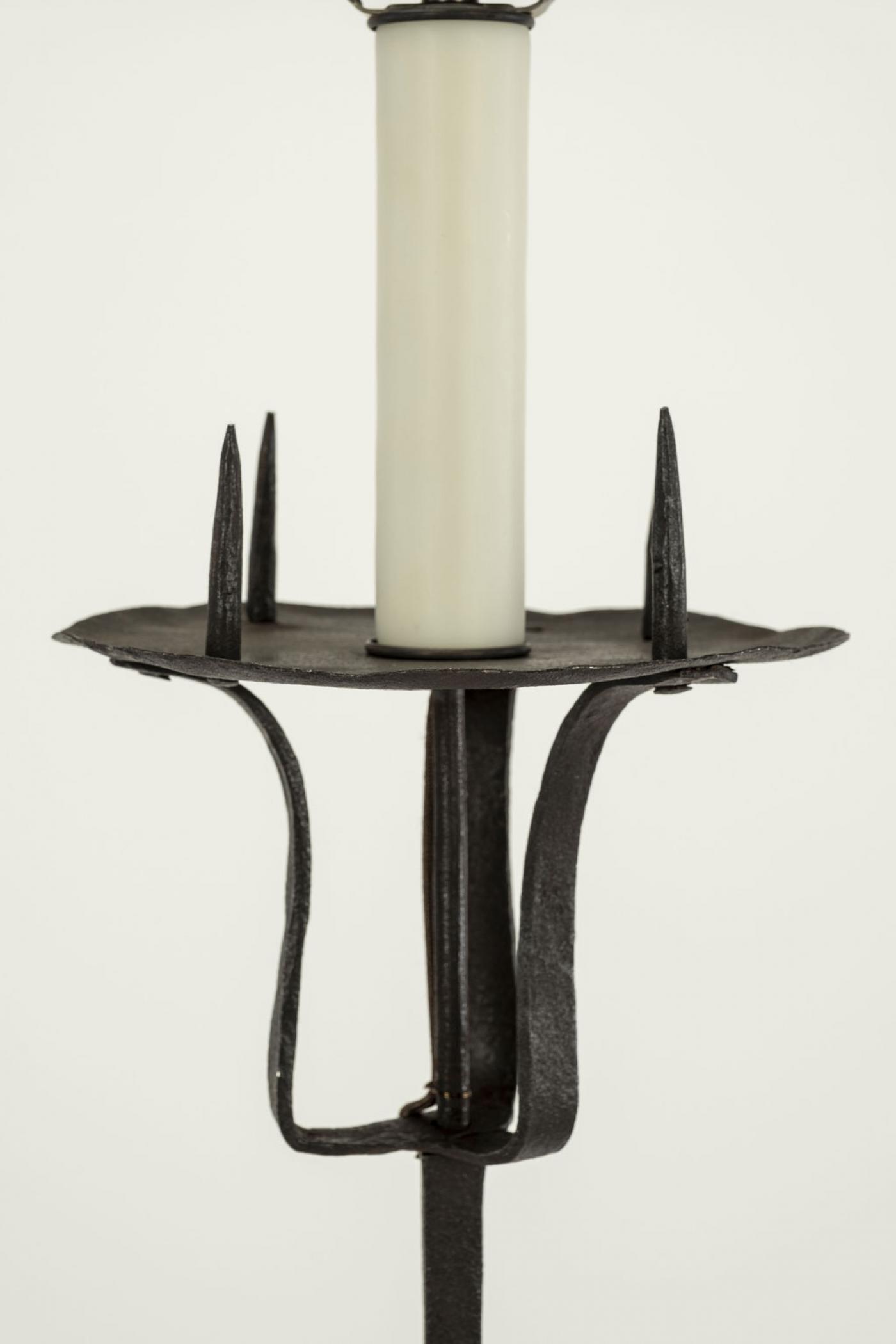 Hand-Forged Iron Floor Lamp