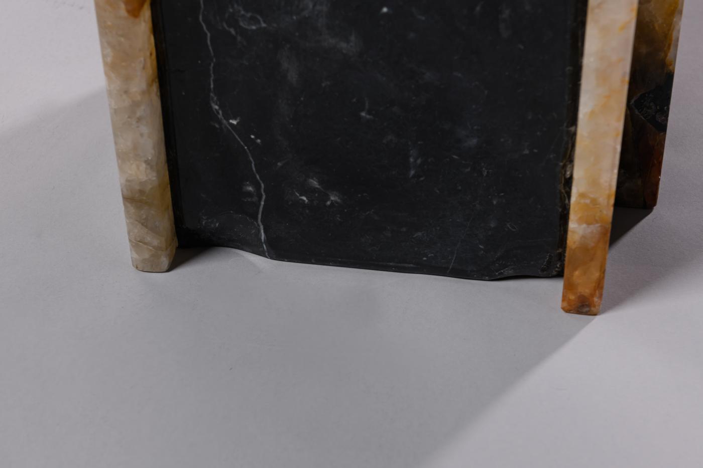 Handcrafted Console in Patagonia and Marquina Marble, Italy, 2022