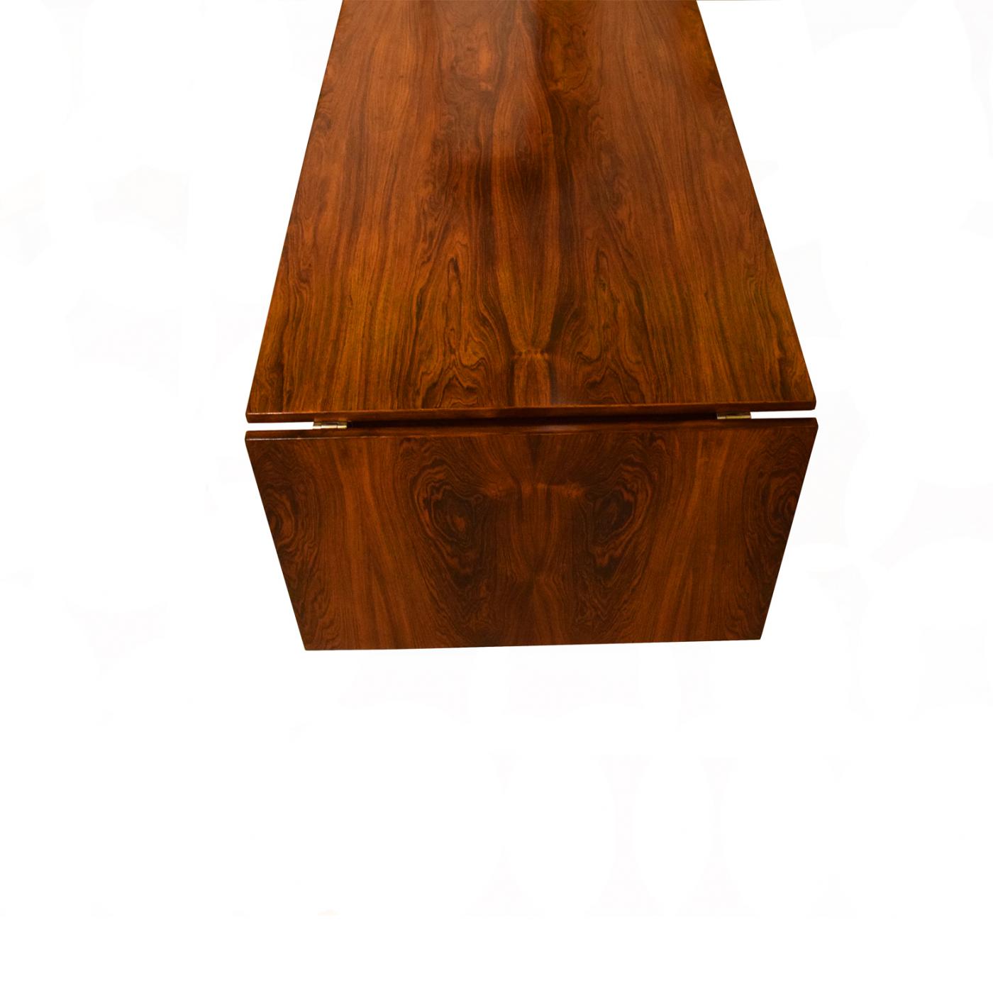 Hans Wegner - Hans J. Wegner AT-319 Rosewood & Steel Drop Leaf Dining ...