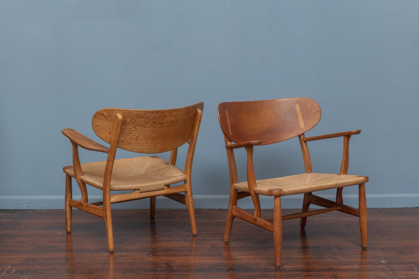 Hans Wegner - Hans Wegner Lounge Chairs for Carl Hanson & Son Model CH-22