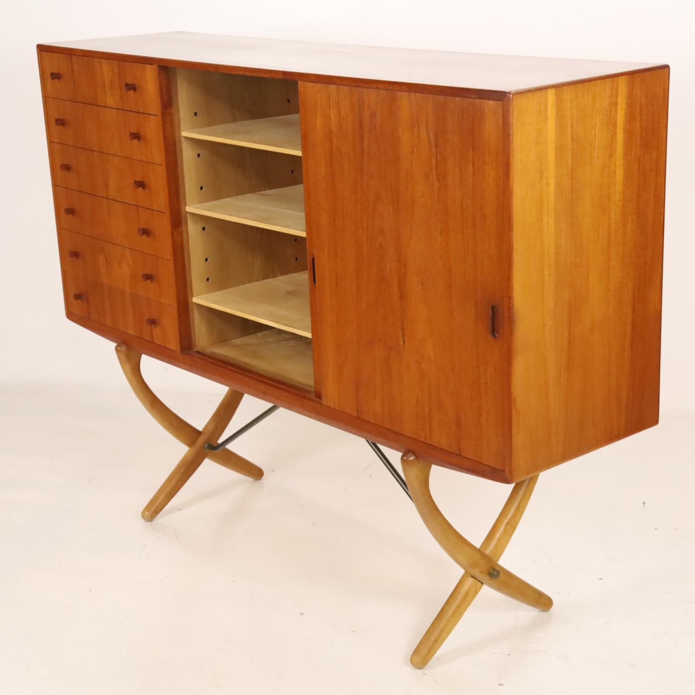 Hans Wegner - Impressive Scandinavian Modern Saber Base Cabinet ...