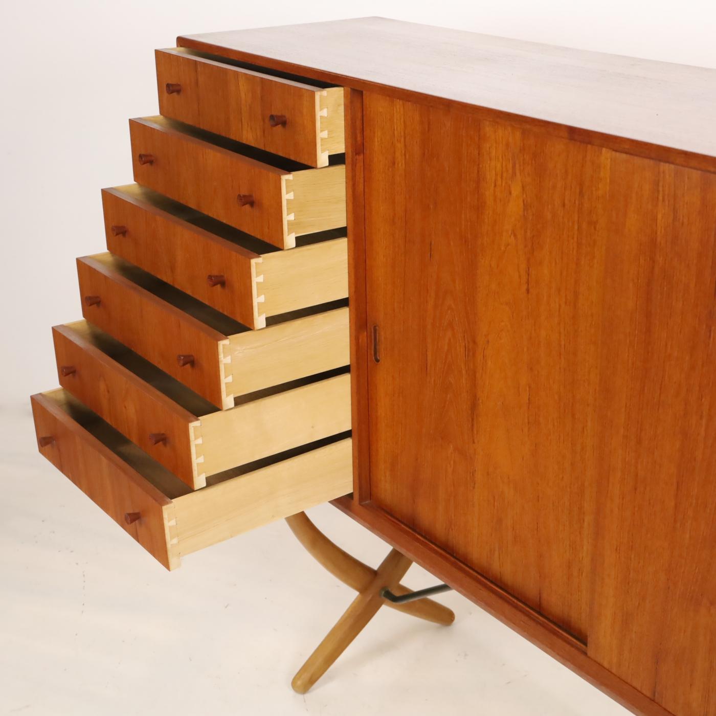 Hans Wegner - Impressive Scandinavian Modern Saber Base Cabinet ...