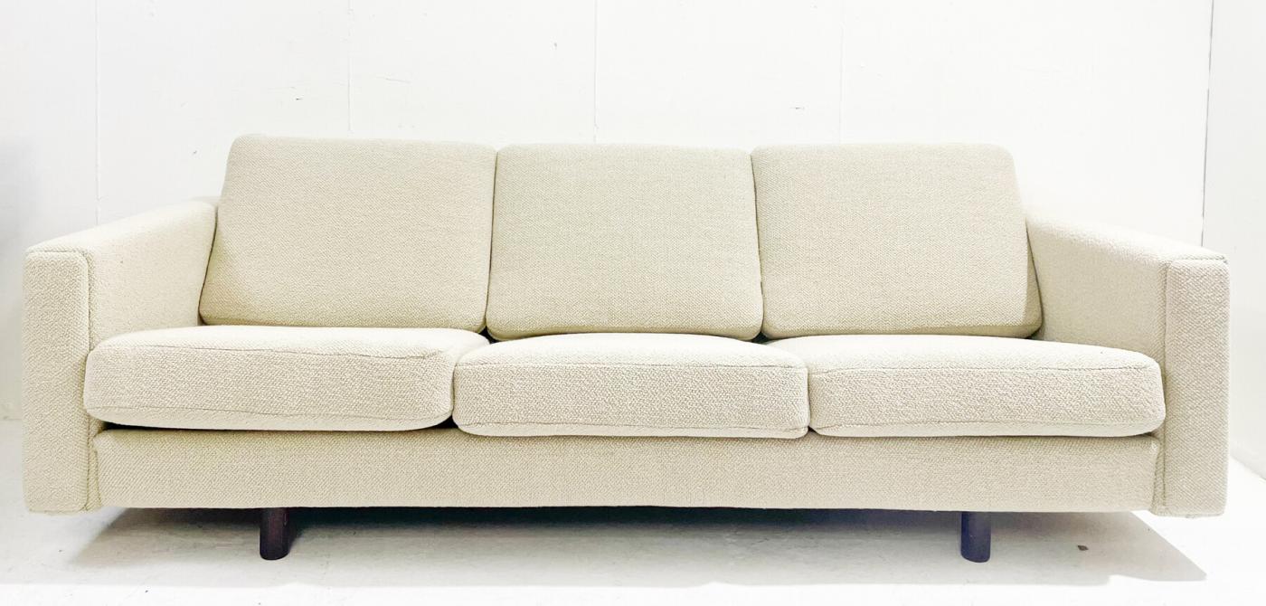 Hans Wegner - Mid Century Modern White Three Seater Sofa by Hans Wegner