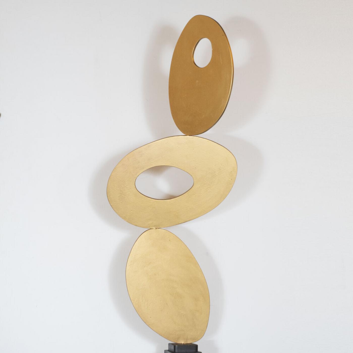 Harold Sclar - Mid Century Modern Open Form Gilded Steel Abstract ...