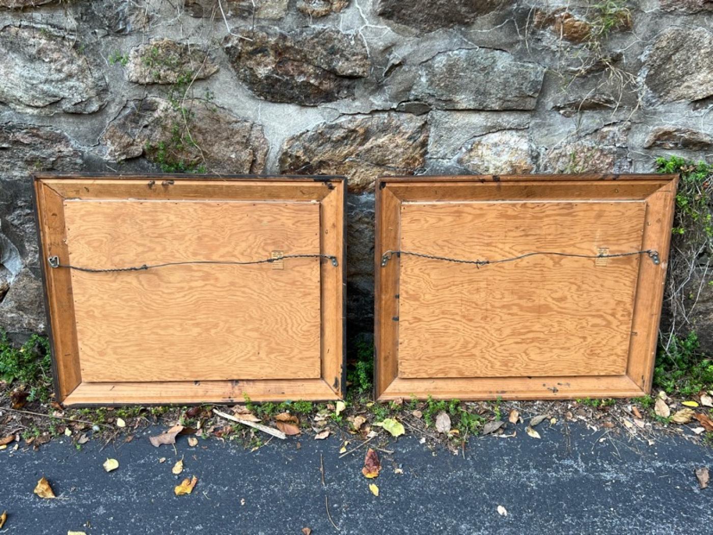 Harris Strong - RARE PAIR OF MONUMENTAL EXOTIC SCENE CERAMIC PLAQUES BY ...