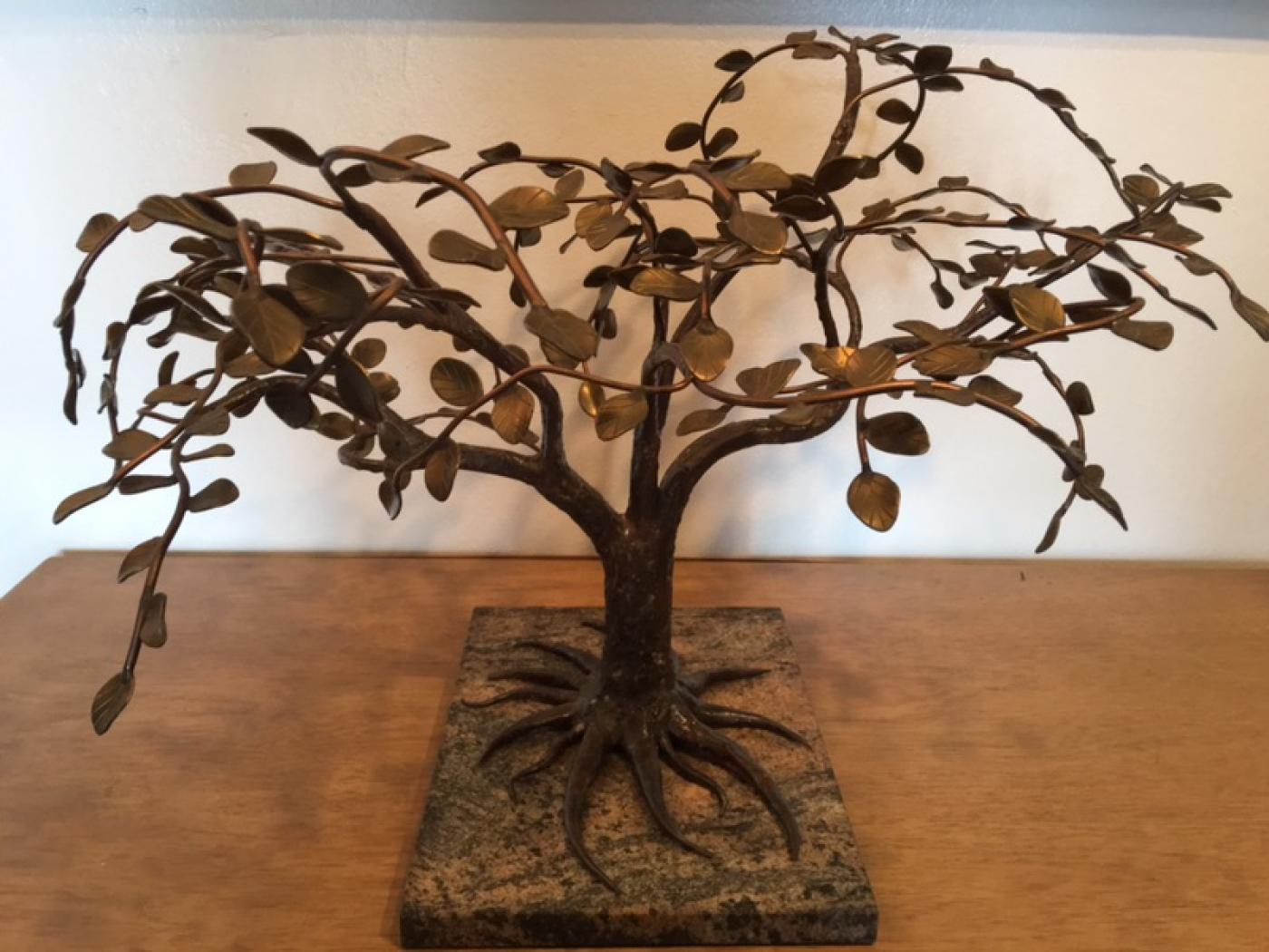 Harry Bertoia - MODERNIST AND BRUTALIST BRONZE ,COPPER AND BRASS TREE ...