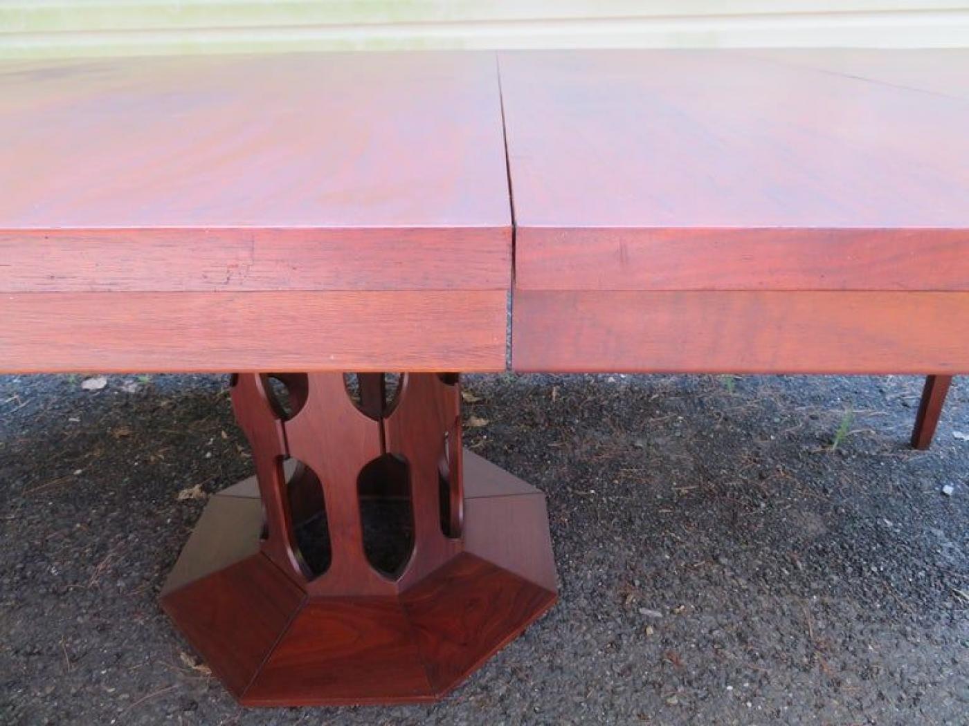 Harvey Probber - Harvey Probber Style Walnut Octagon Extension Table 3 ...