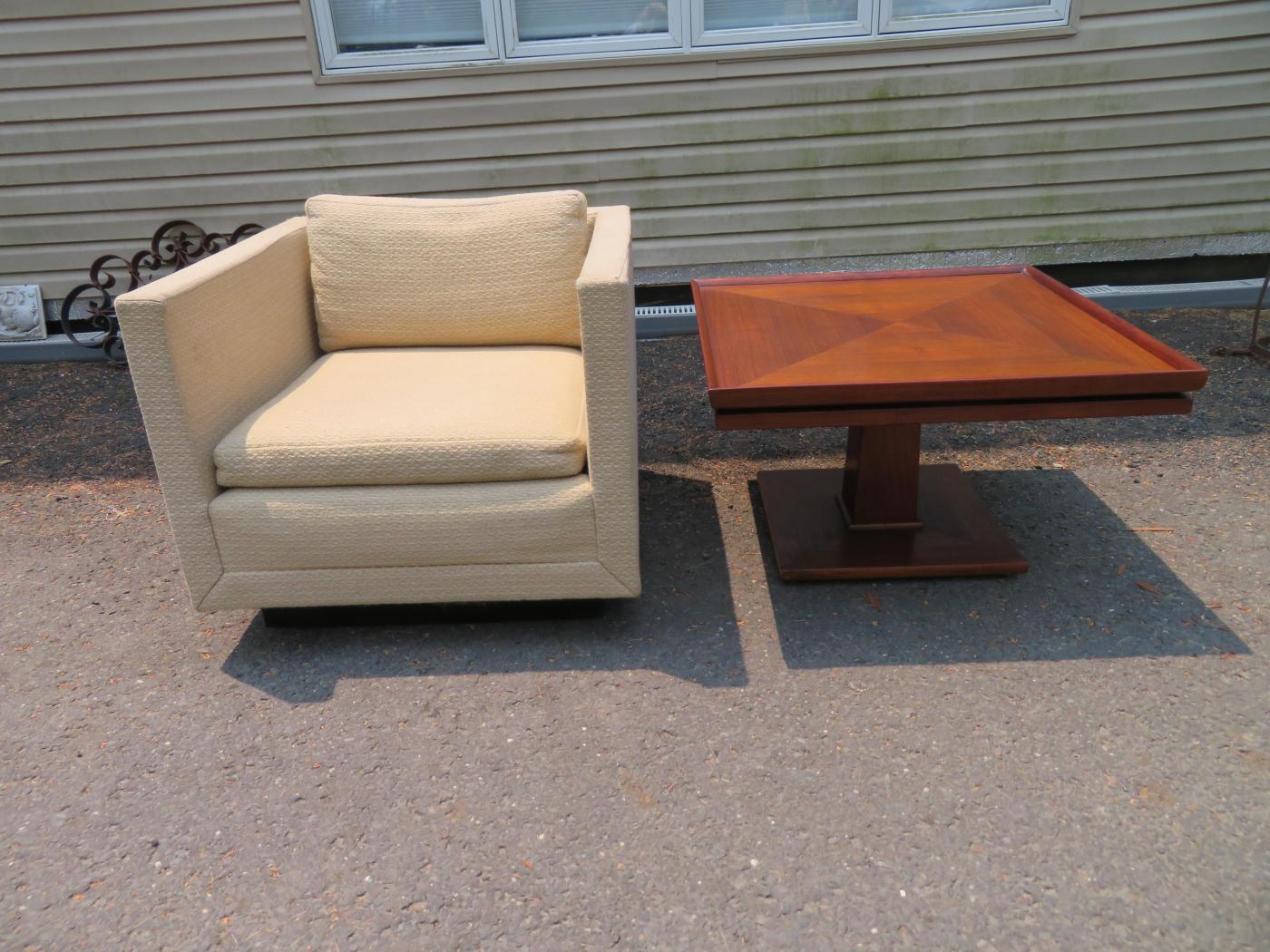 Harvey Probber - Stunning Pair Harvey Probber Cube Lounge Chairs Mid ...