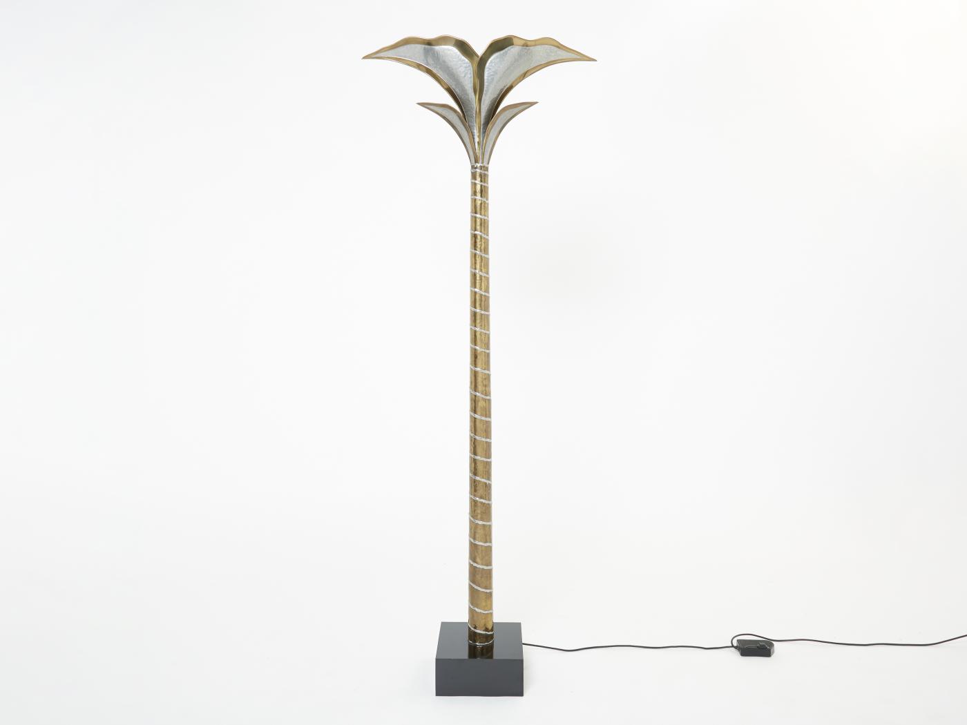 Henri Fernandez - French Brass Nickel Floor Lamp by Henri Fernandez for ...