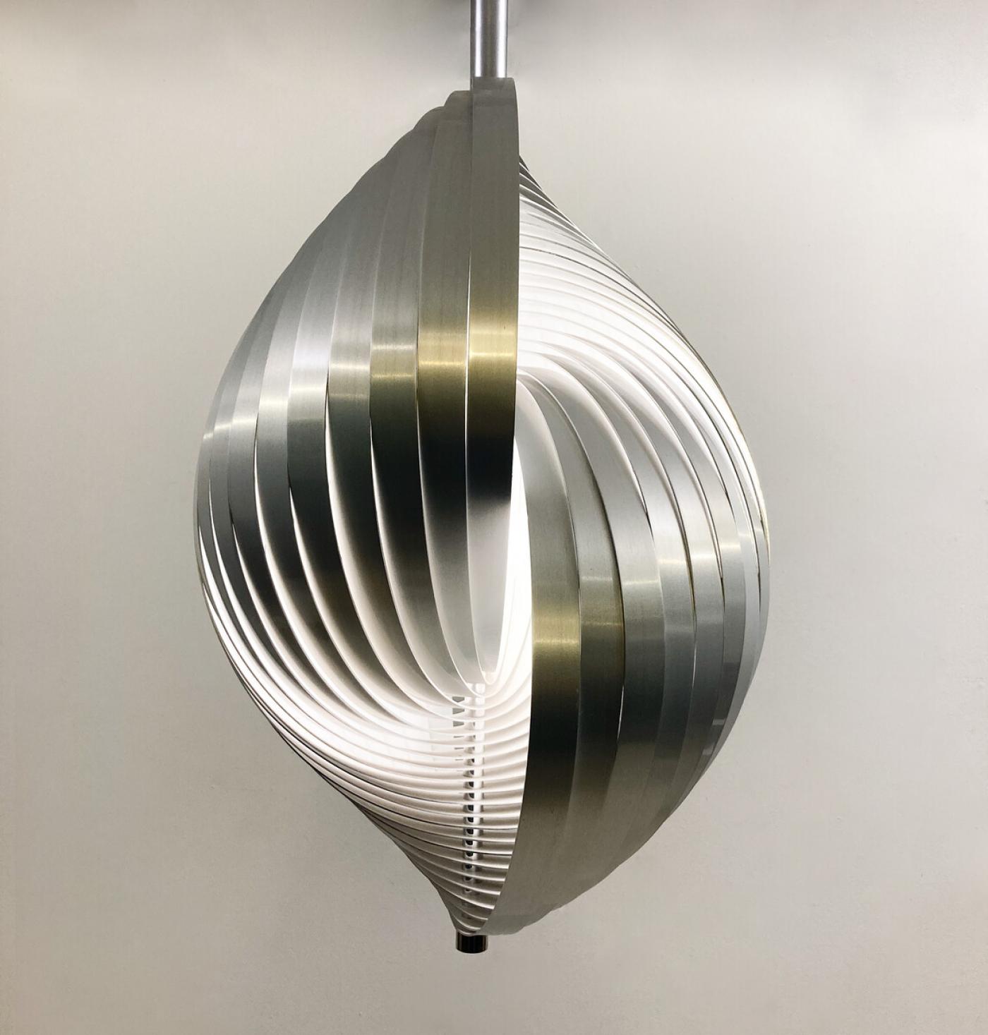 Henri Mathieu - Mid Century Modern Aluminium Pendant Light by Henri Mathieu