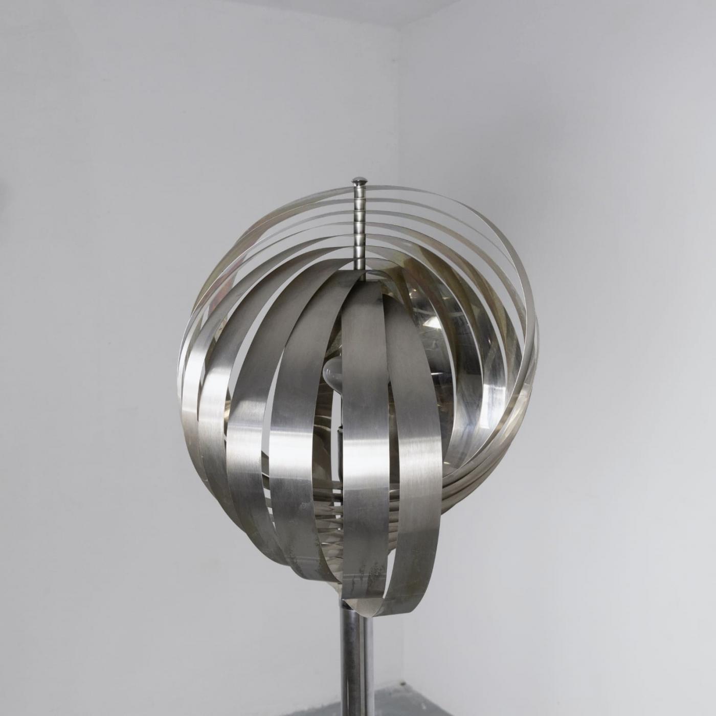 Henri Mathieu - Space Age Metal Floor Lamp by Henri Mathieu, France, 1970s