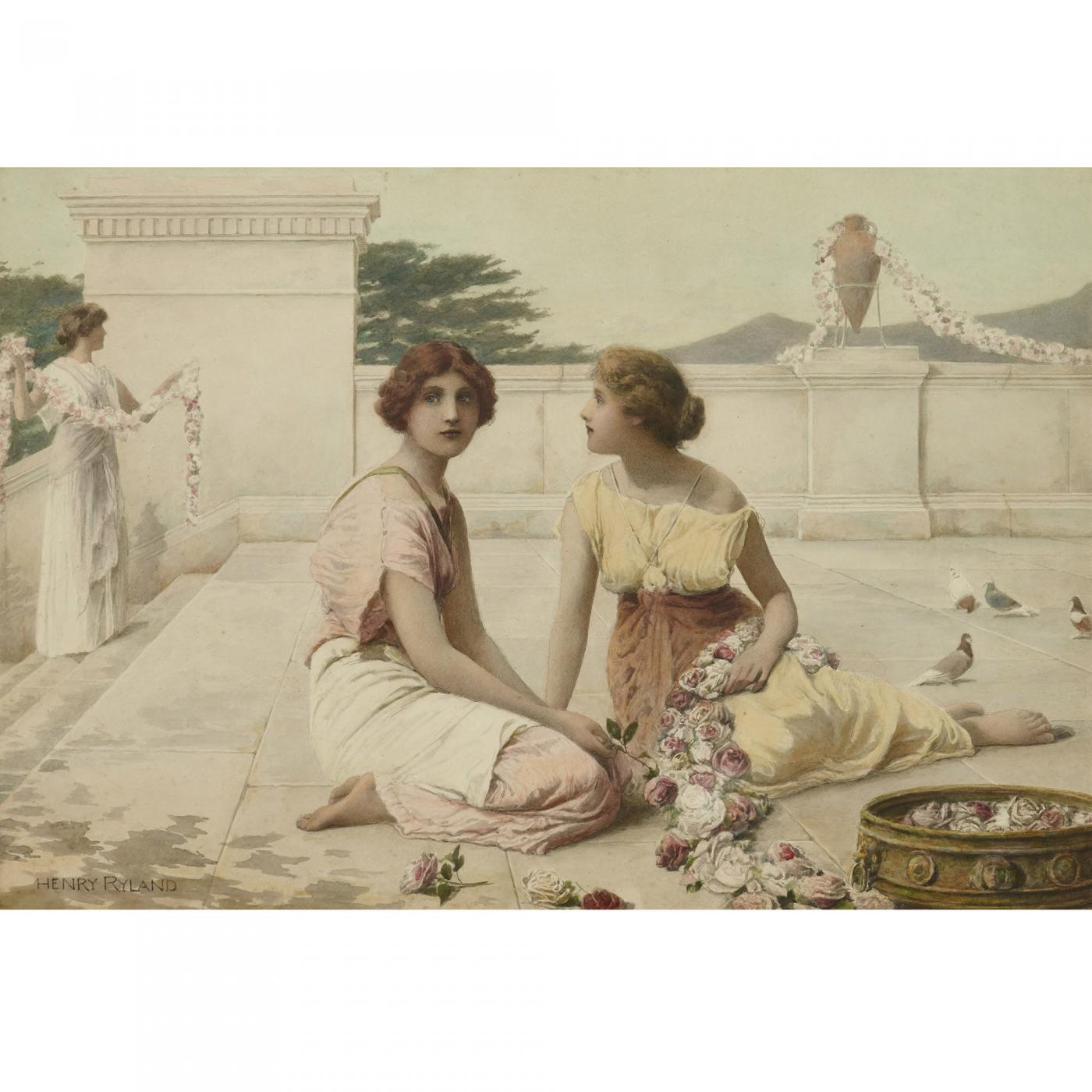 Henry Ryland - Watercolour painting by Henry Ryland