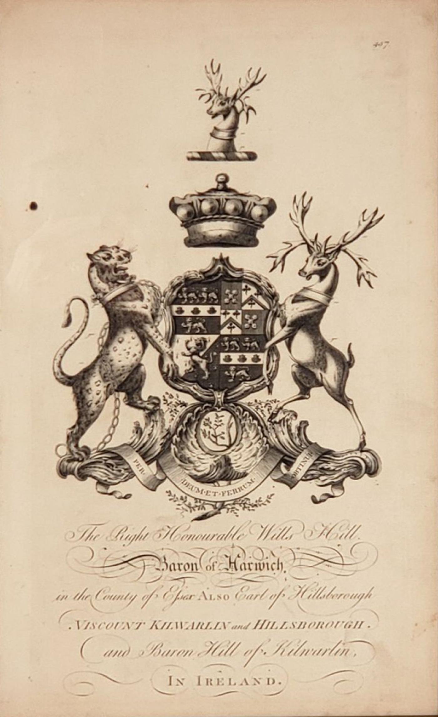 Heraldic Crest, "Baron of Harwich", circa 1880