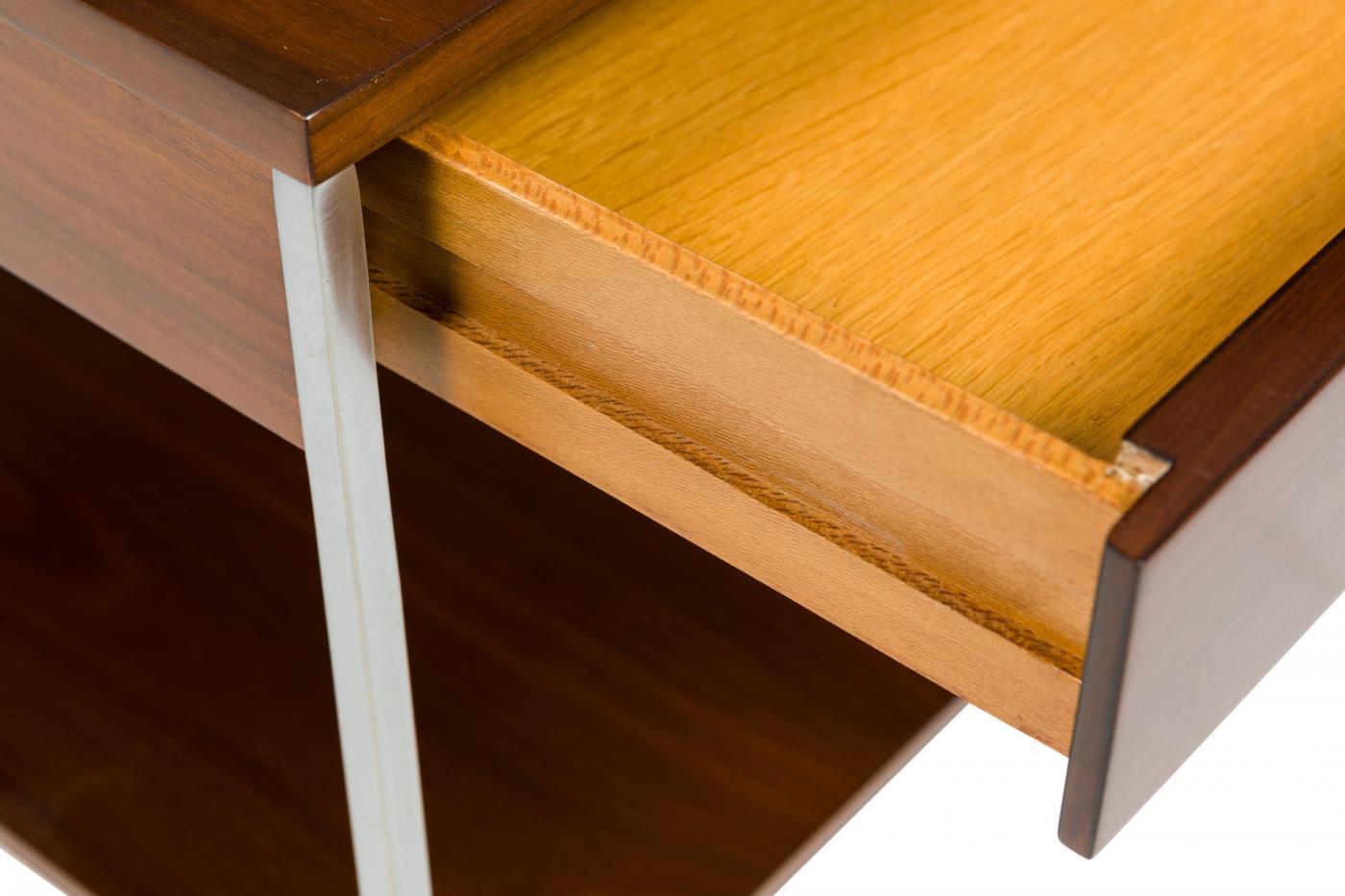 Herman Miller - George Nelson for Herman Miller Walnut Veneer and Satin ...