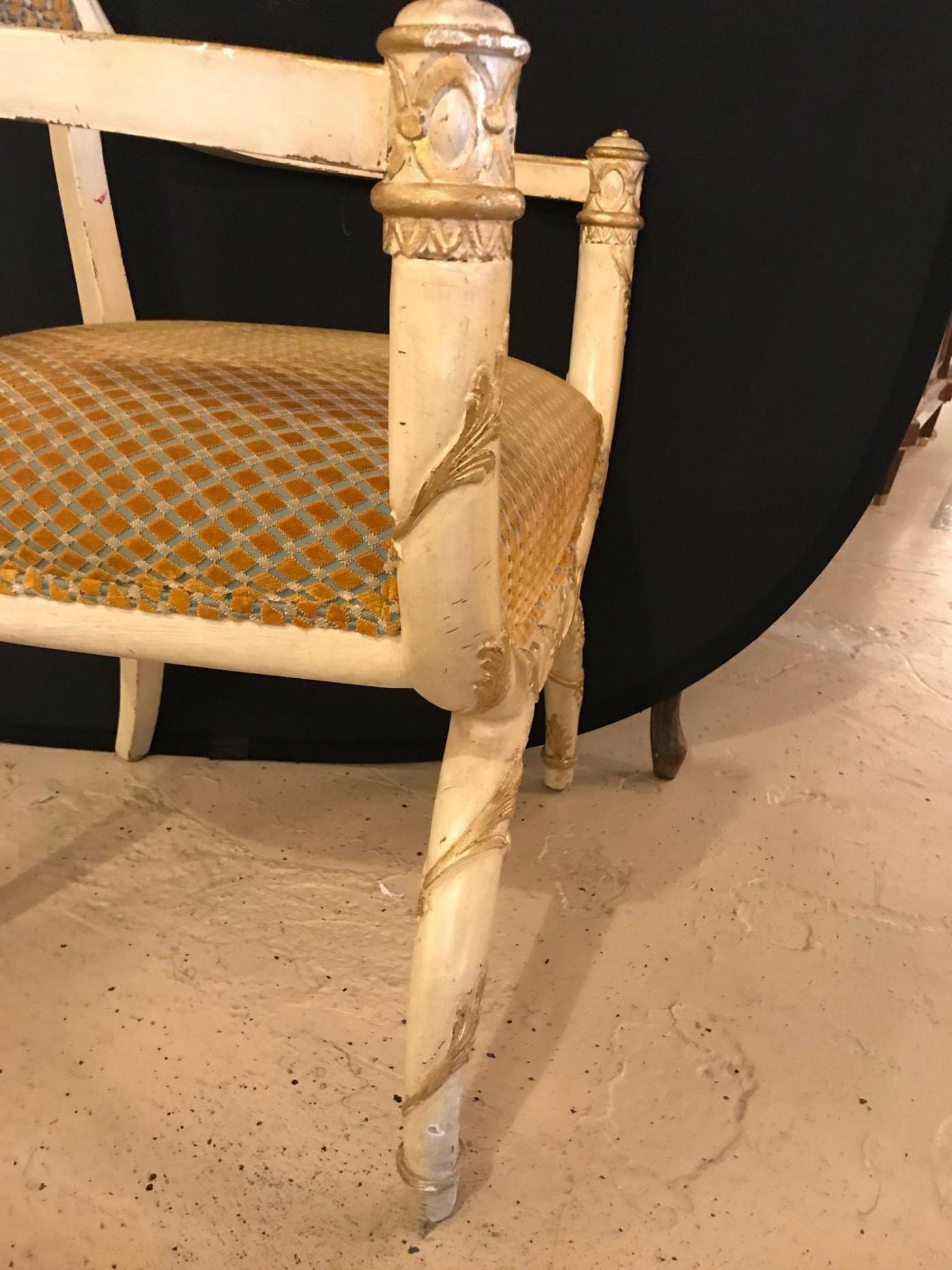 Hollywood Regency Fauteuil Attributed to Maison Jansen in Original Finish