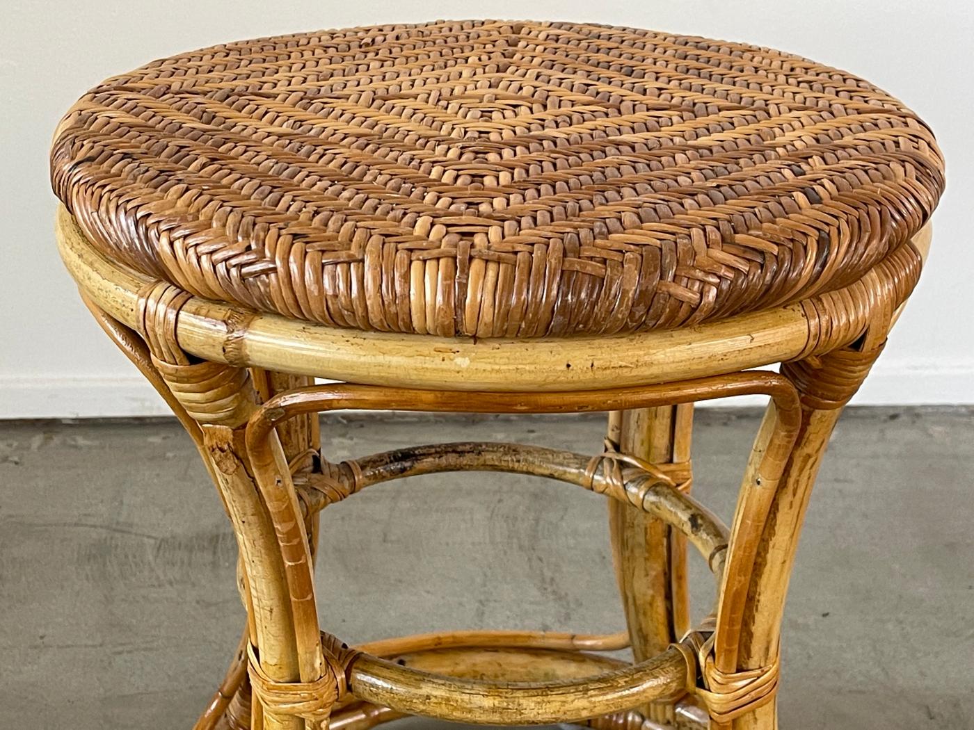 ITALIAN BAMBOO FOOT STOOLS