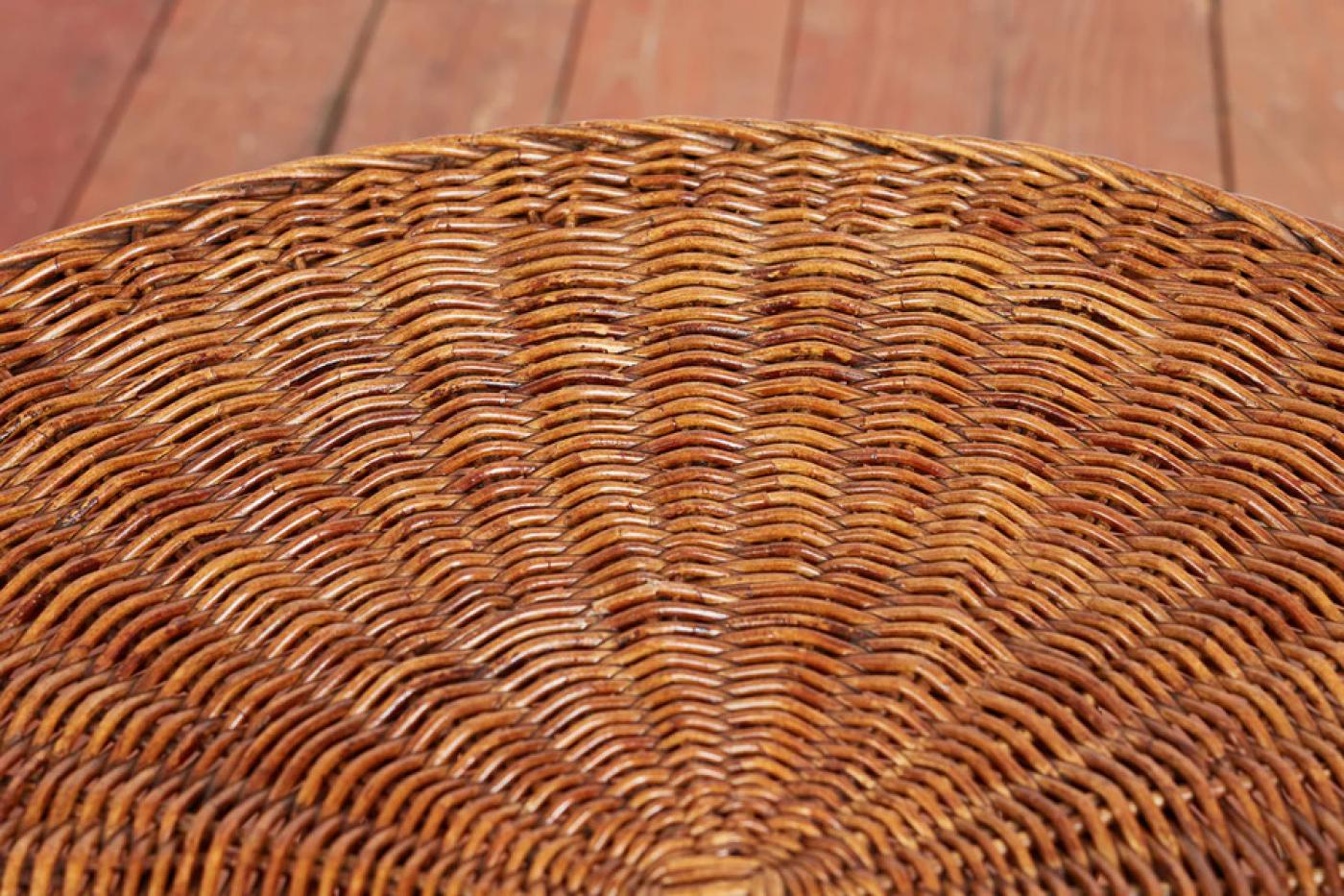 ITALIAN WICKER MAGAZINE TABLE
