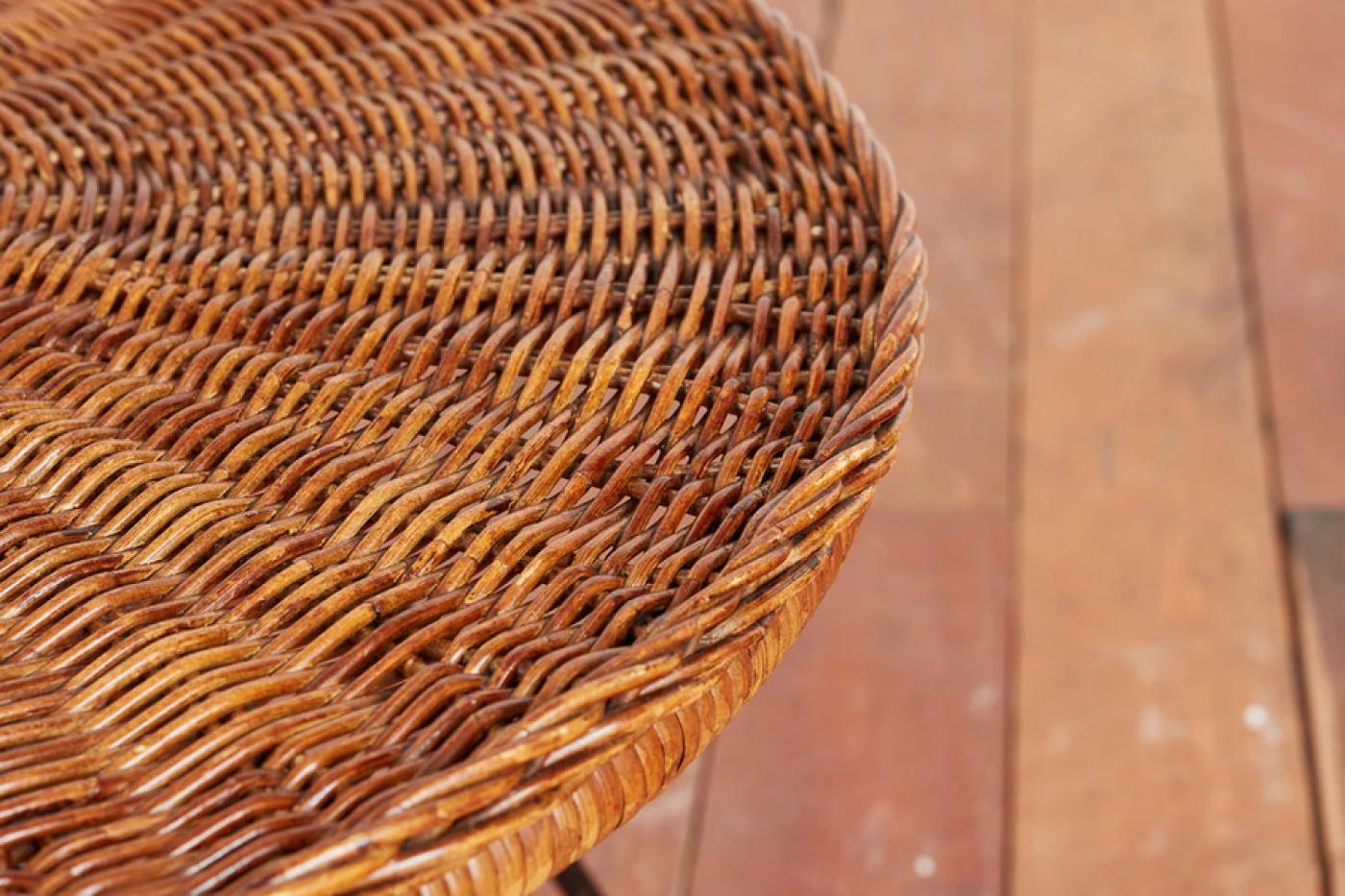 ITALIAN WICKER MAGAZINE TABLE
