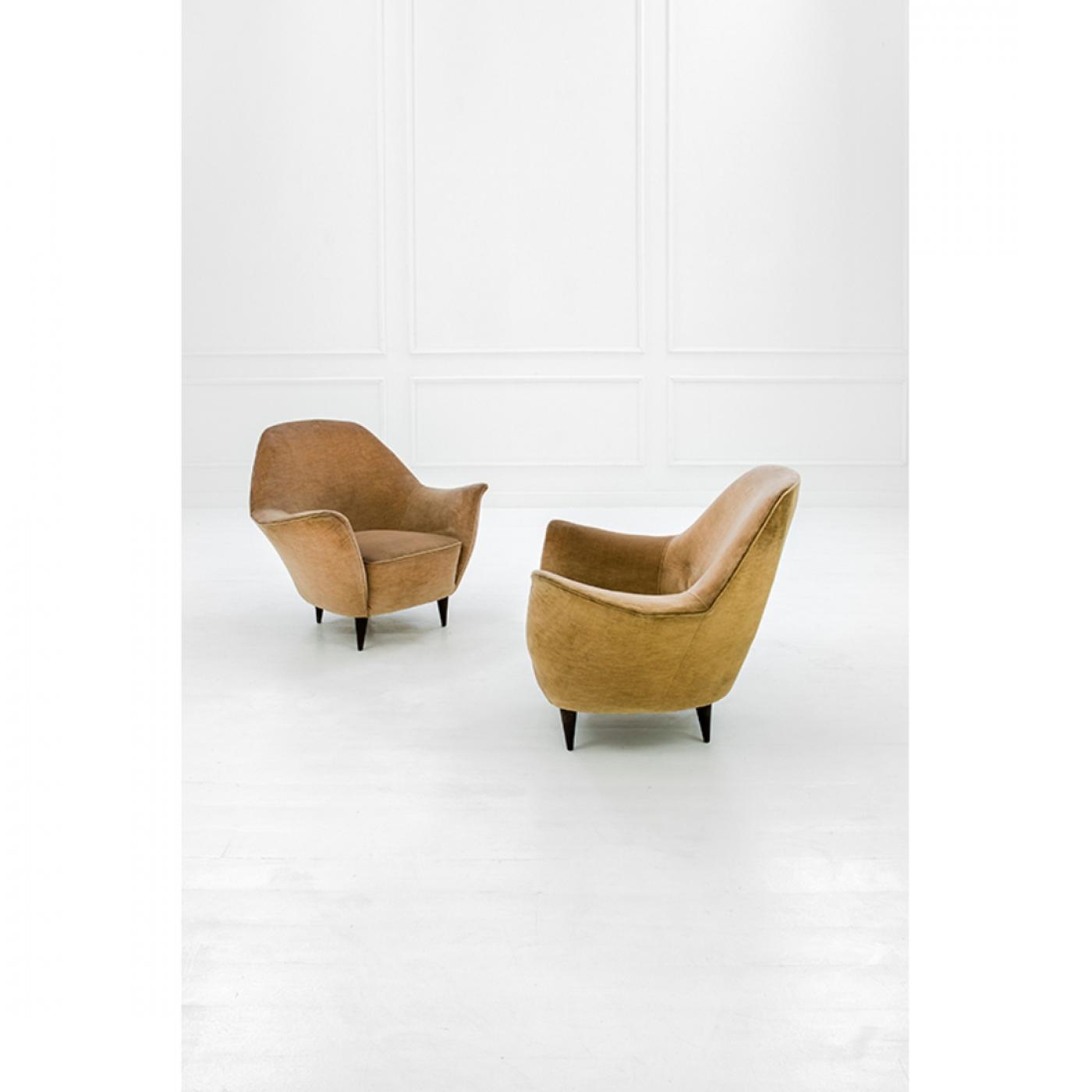 Ico Parisi - Rare 1950s Pair of Ico Parisi Armchairs