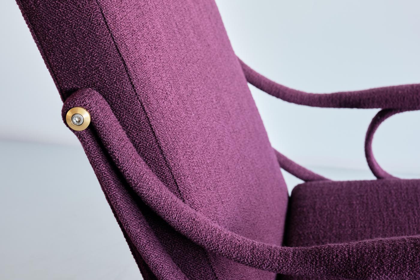 Ignazio Gardella - Ignazio Gardella 'Digamma' Armchair in Purple Dedar ...