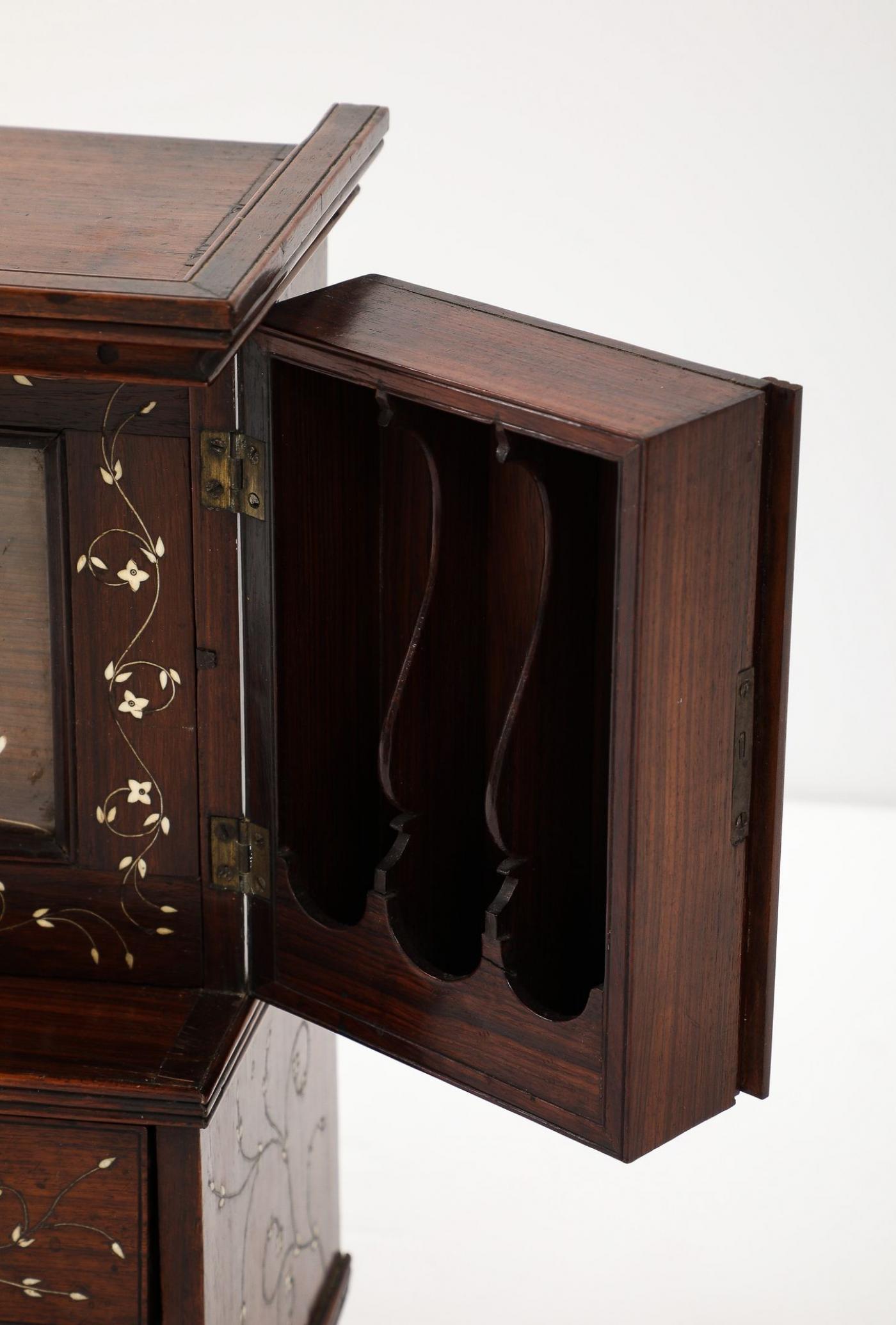Indian Inlaid Table Top Cabinet