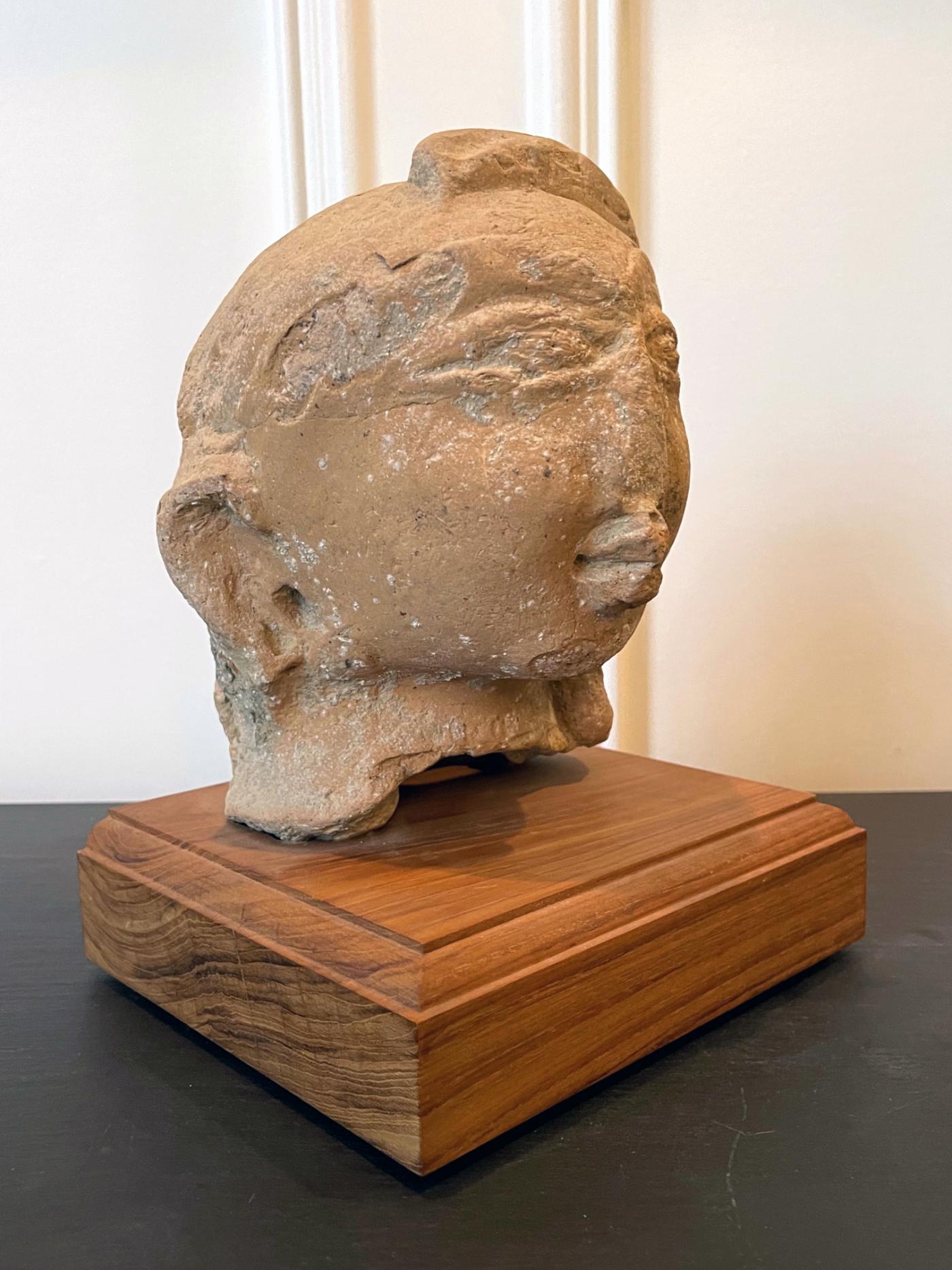 Indian Terracotta Sculpted Head Gupta Period