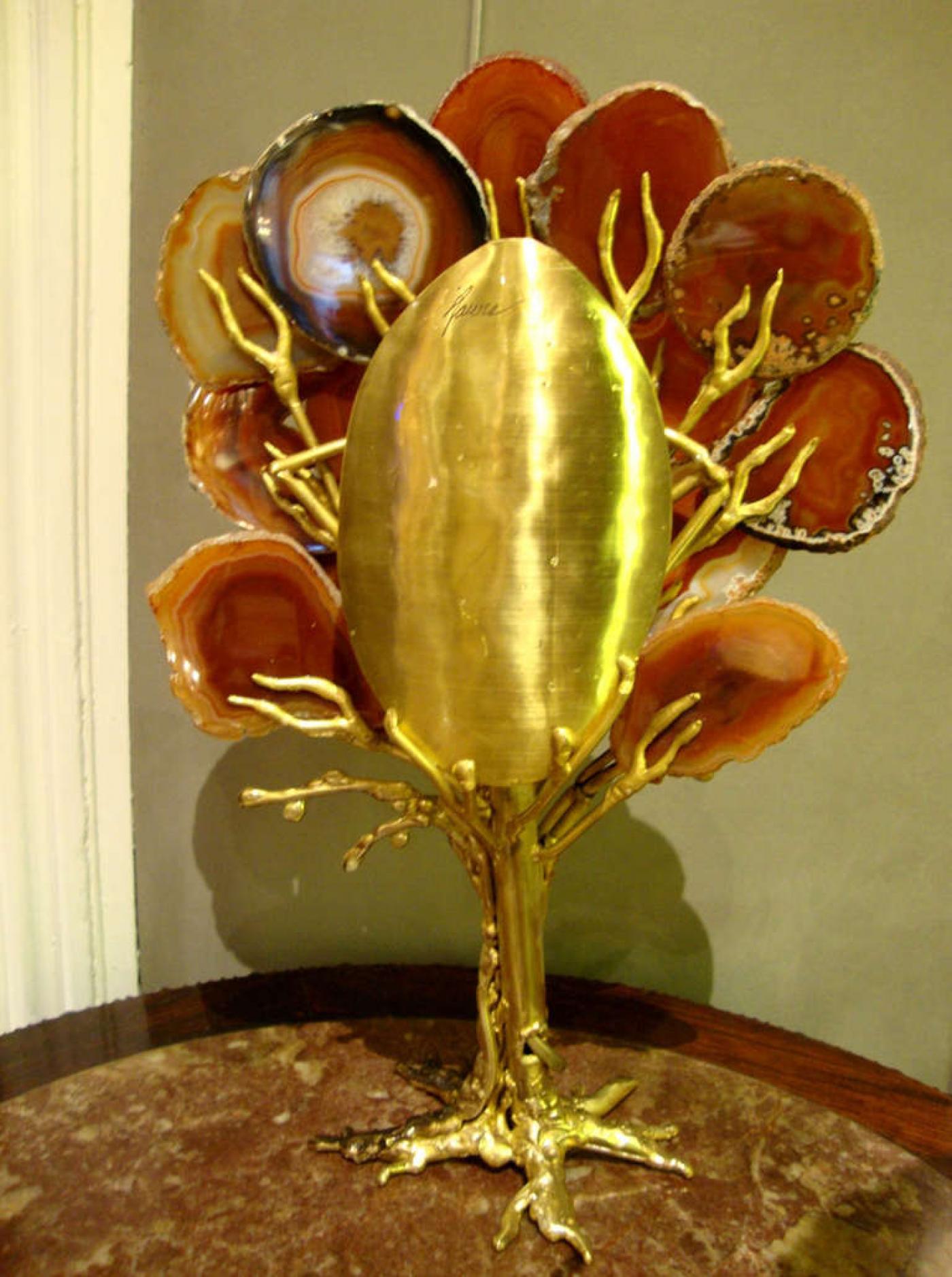 Isabelle Masson-Faure - Precious tree in agates and brass by Isabelle ...