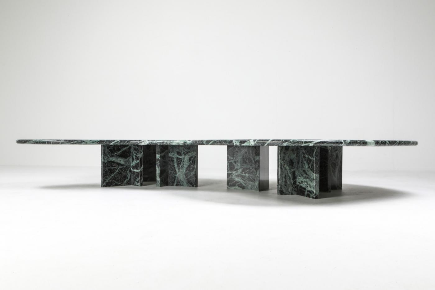 Isamu Noguchi - Post-modern Green Marble Coffee Table In The Manner of ...
