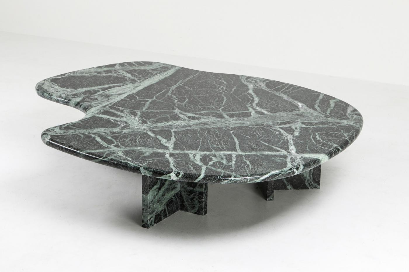 Isamu Noguchi - Post-modern Green Marble Coffee Table In The Manner of ...