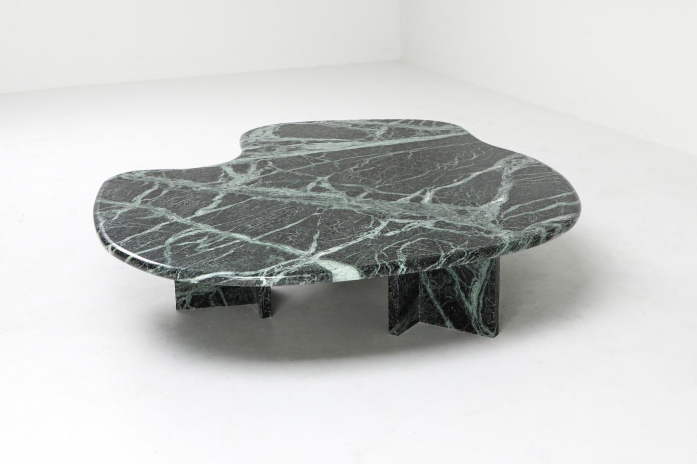 Isamu Noguchi - Post-modern Green Marble Coffee Table In The Manner of ...