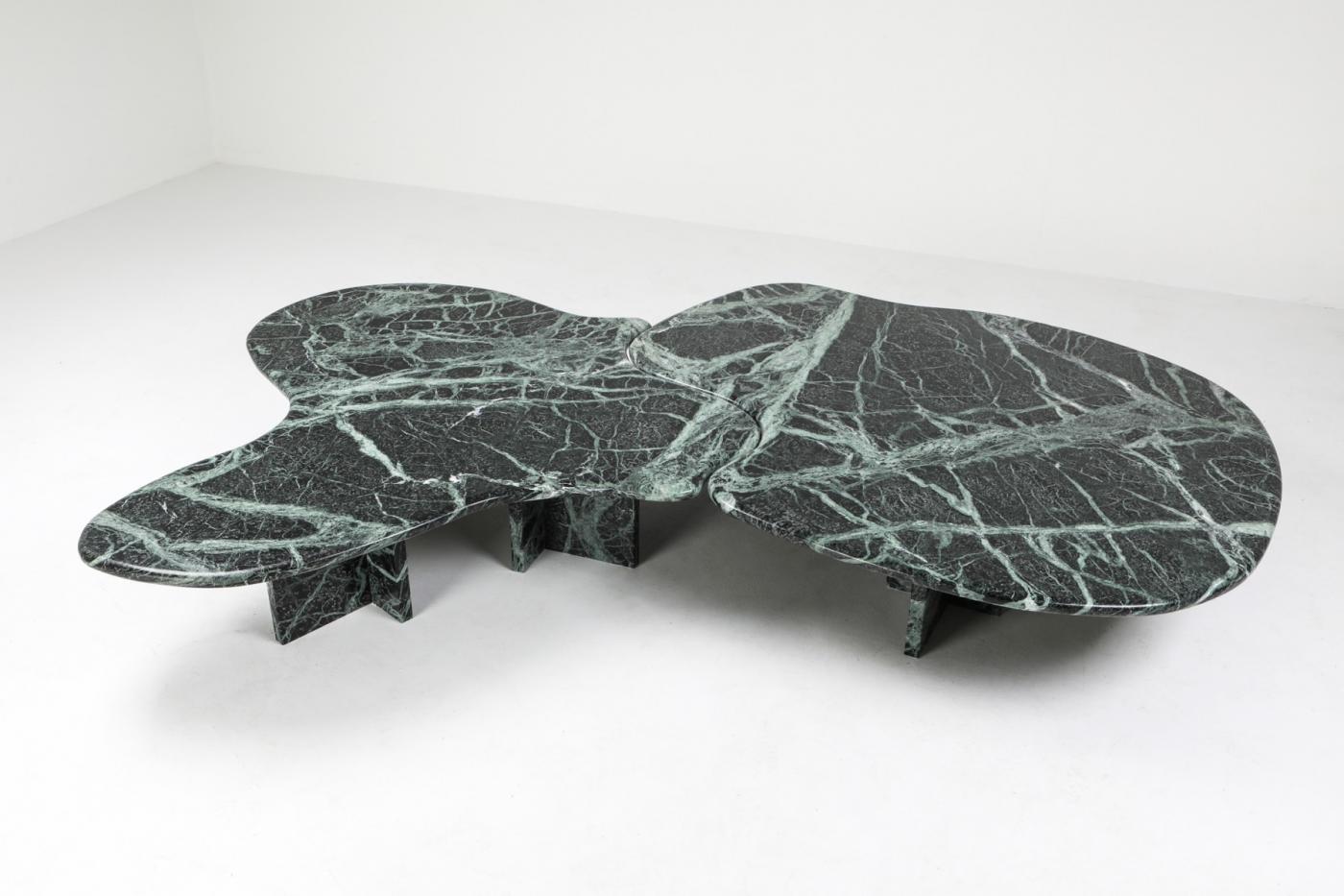Isamu Noguchi - Post-modern Green Marble Coffee Table In The Manner of ...
