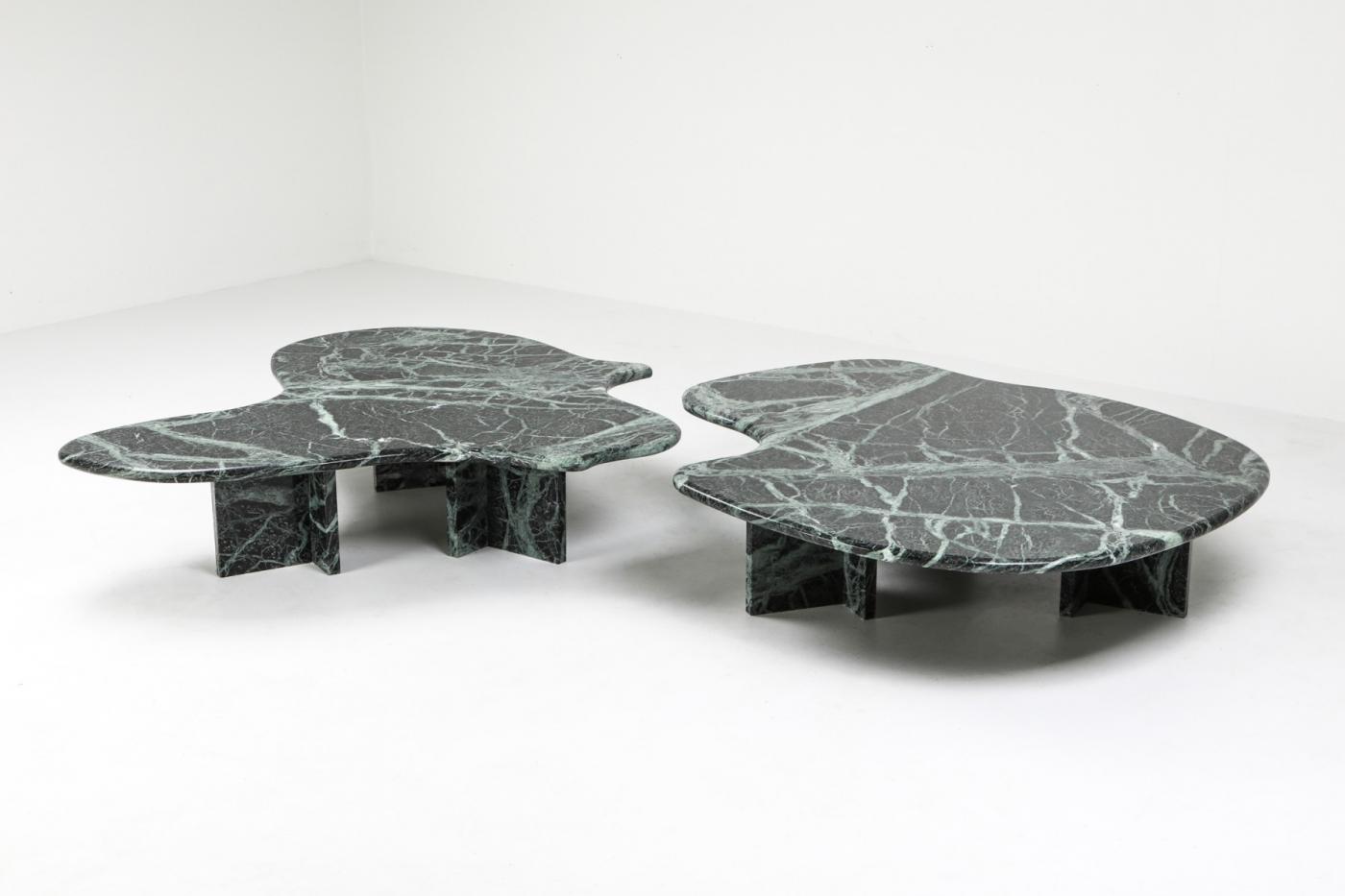 Isamu Noguchi - Post-modern Green Marble Coffee Table In The Manner of ...