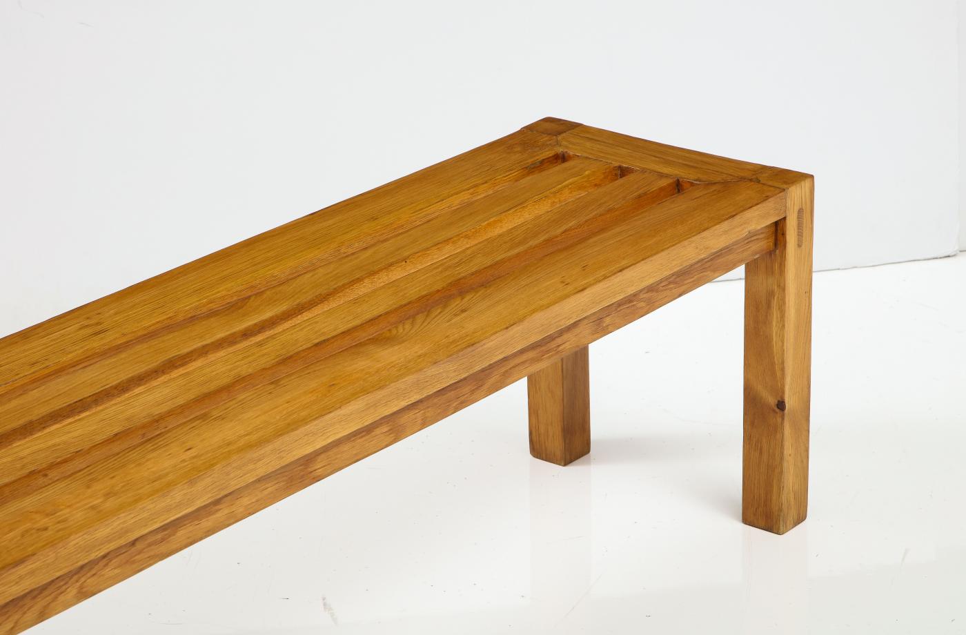 Italian 1960’s Oak Slat Bench