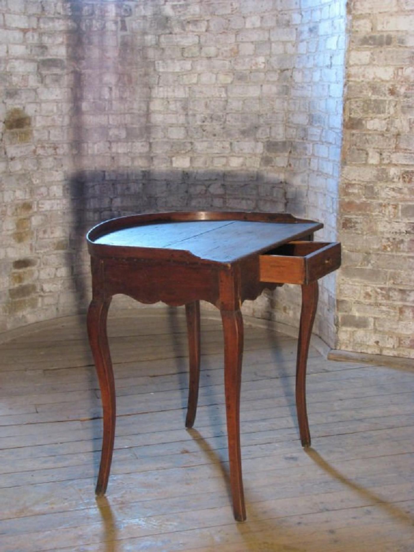 Italian Baroque 18th Century Demi-Lune Desk