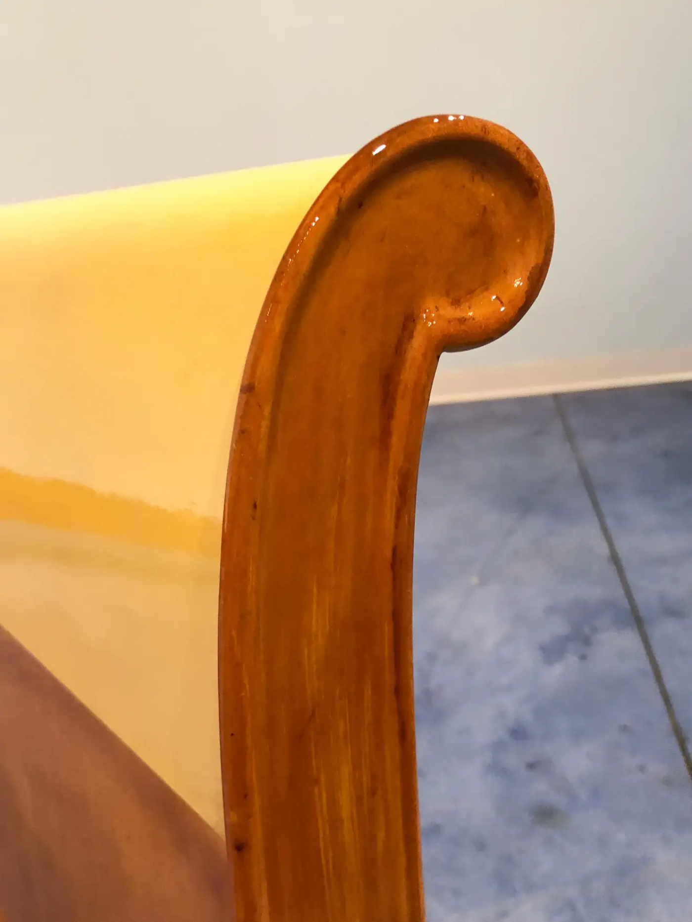 Italian Mid-Century Modern Parchment Bed Frame, 1950s