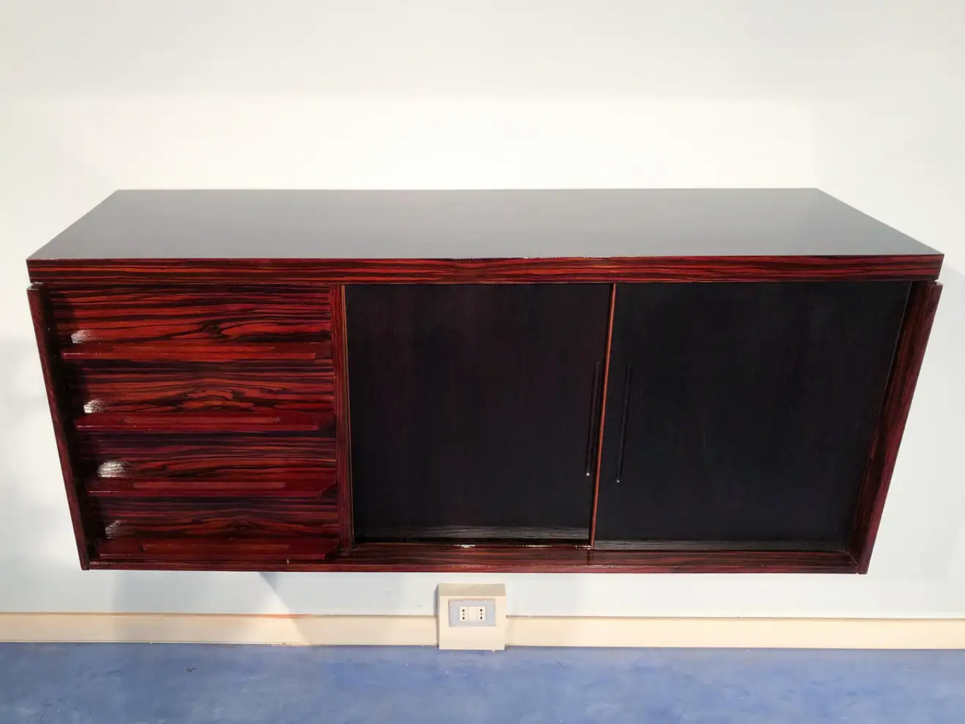 Italian Mid-Century Modern Wall Mounted Sideboard, 1950s