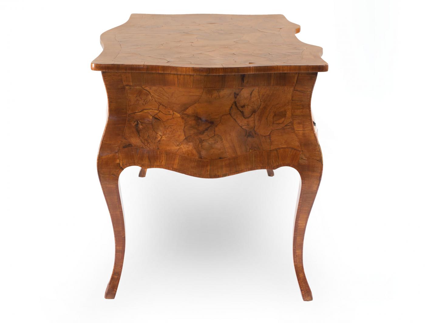 Italian Rococo Burl & Walnut Writing Desk