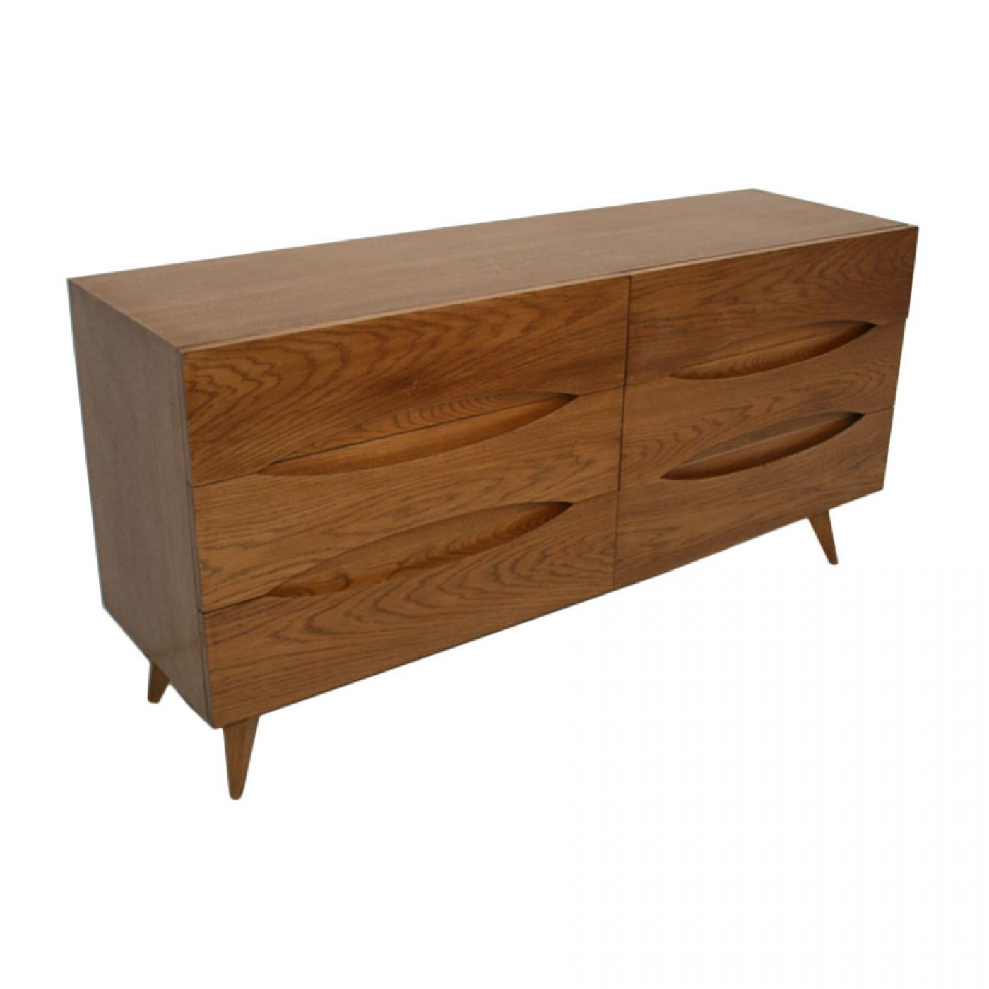 L.A. Studio - L.A. Studio Mid-Century Style Walnut Wood Italian Sideboard