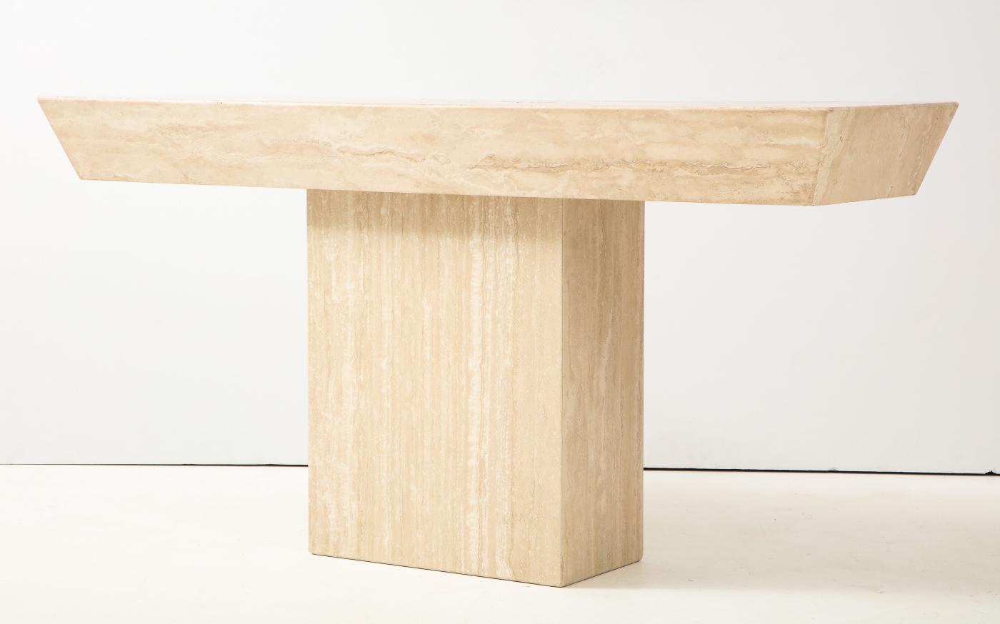 Italian Travertine Console