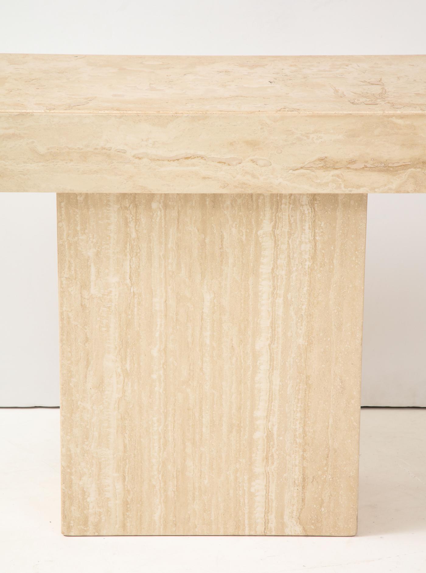 Italian Travertine Console