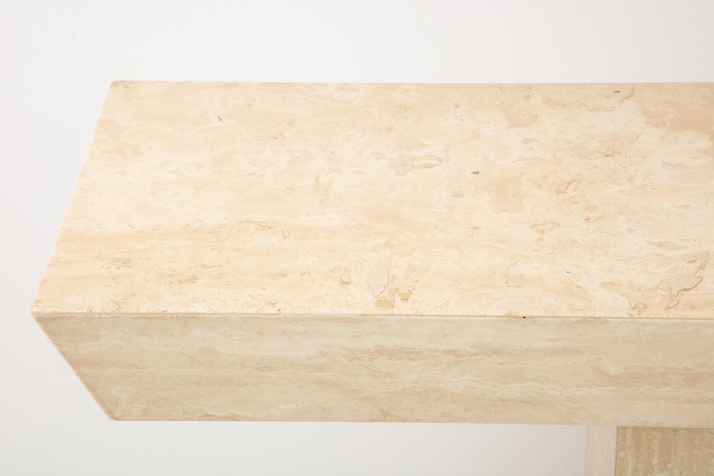 Italian Travertine Console