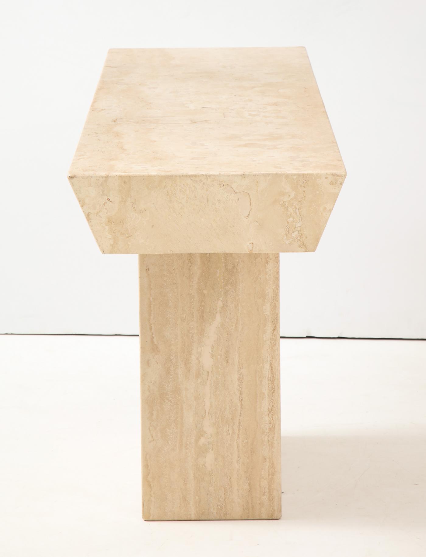 Italian Travertine Console