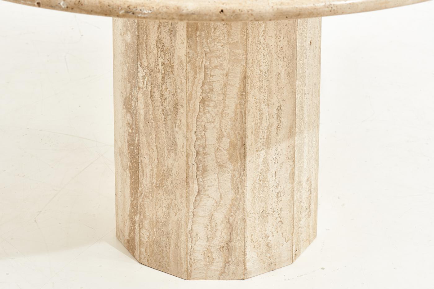 Italian Travertine Stone International Dining Table, 1979