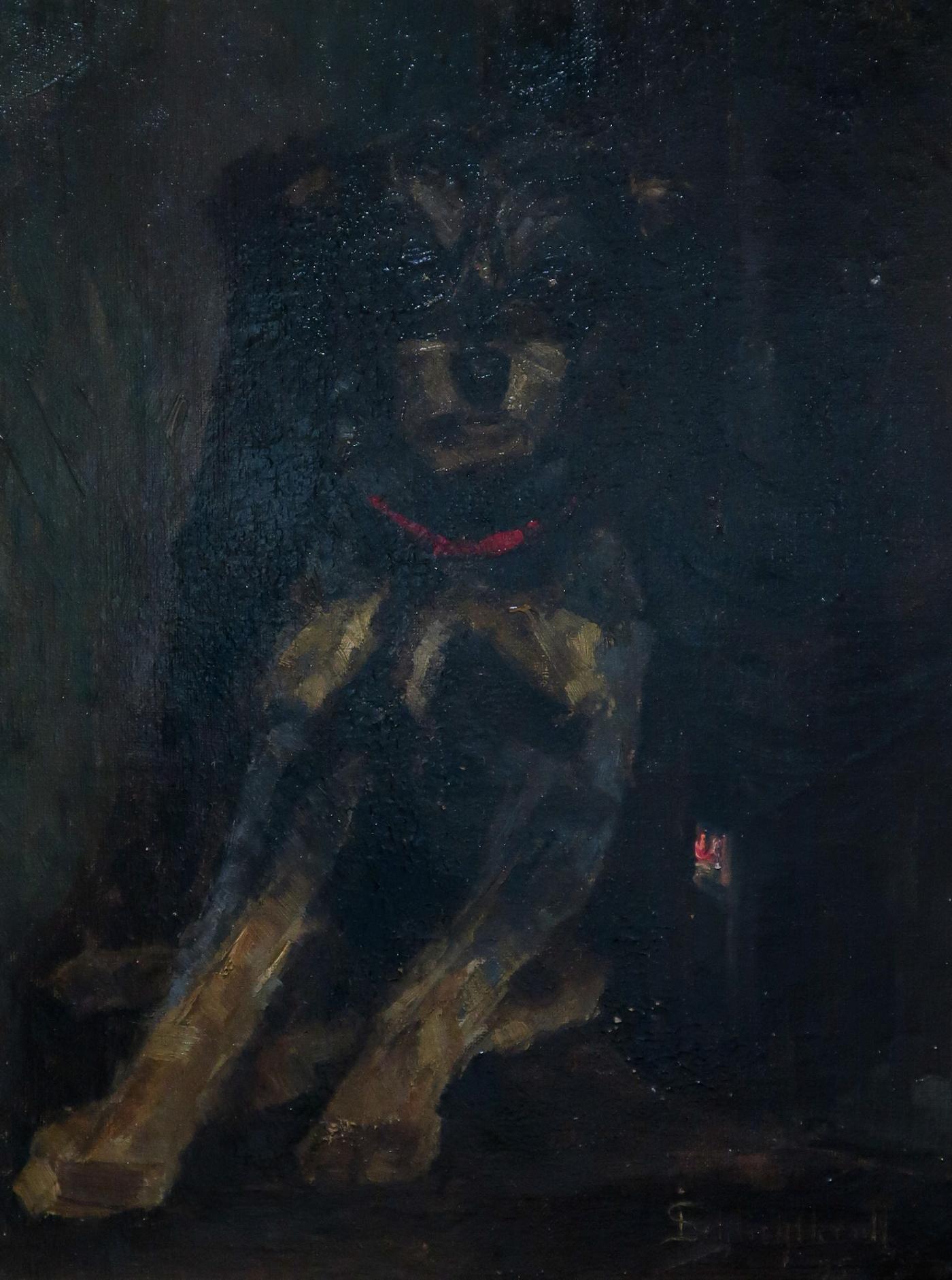 J.C. Schlichtkrull (1865- 1945) Danish, Dog Portrait 1895