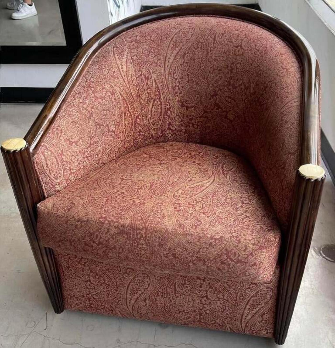 J. Robert Scott - J. Robert Scott Art Deco Barrel Club Chair