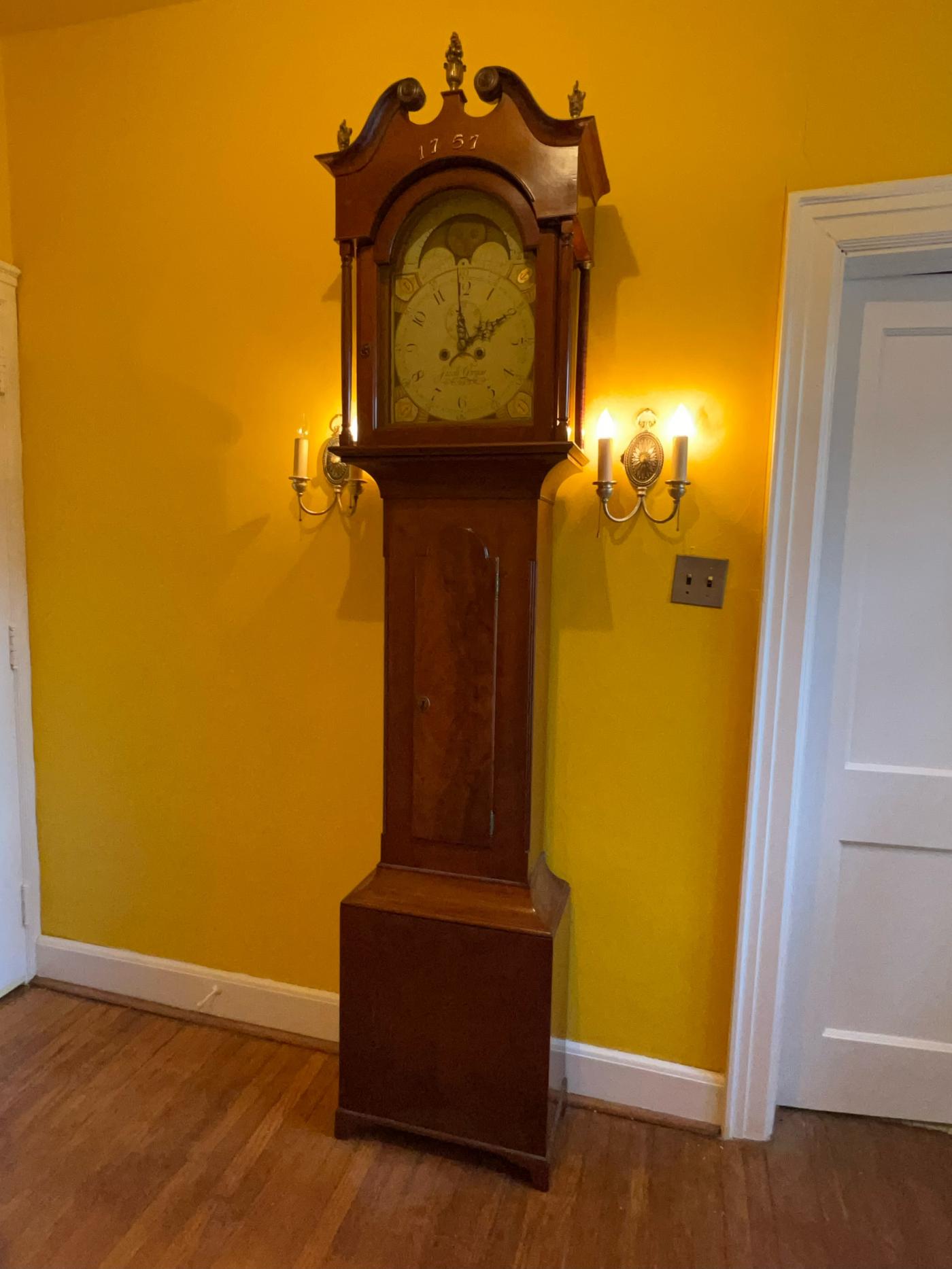 Jacob Gorgas - INCREDIBLE PRE REVOLUTIONARY WAR GRANDFATHER CLOCK BY ...