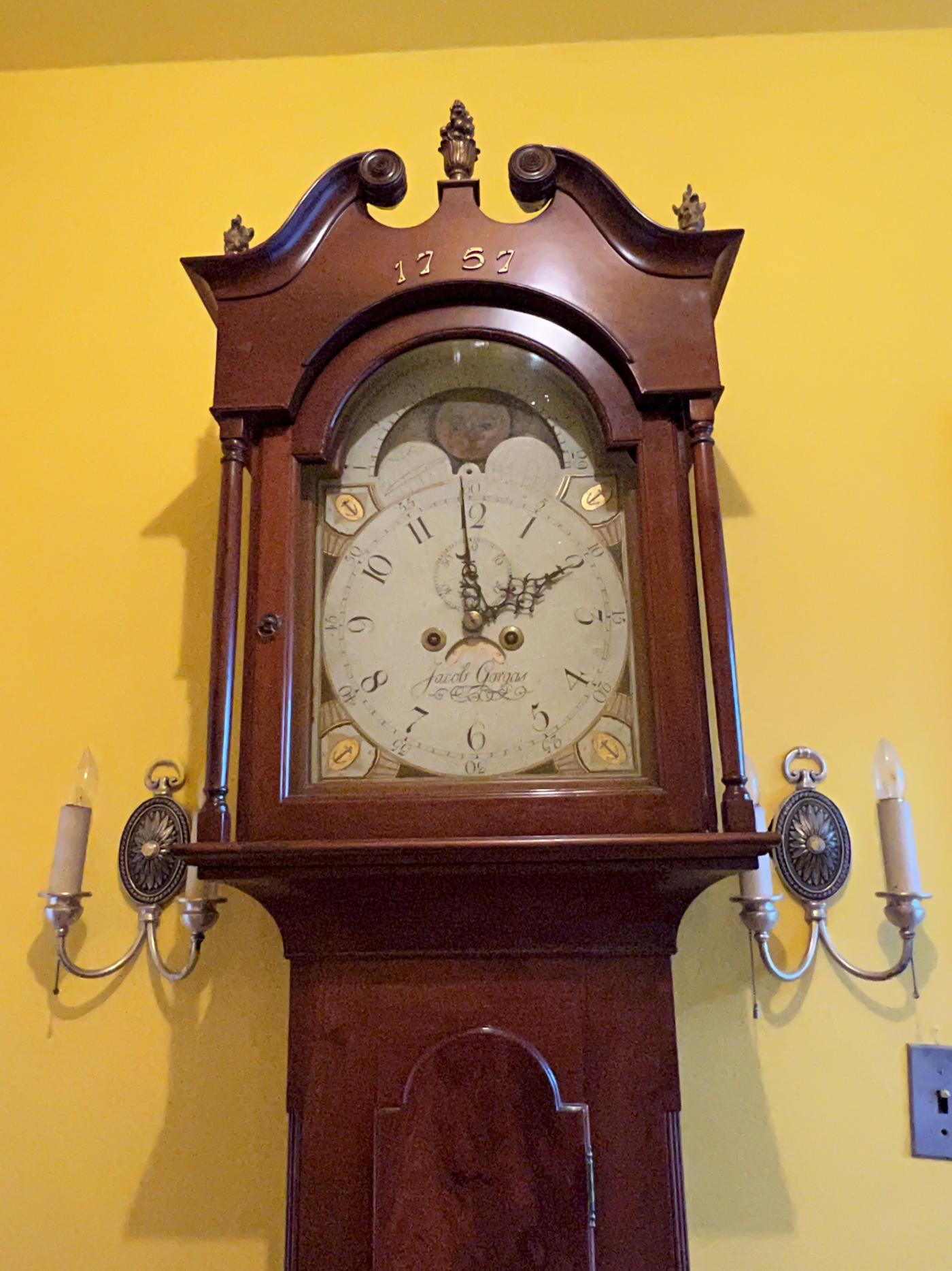 Jacob Gorgas - INCREDIBLE PRE REVOLUTIONARY WAR GRANDFATHER CLOCK BY ...
