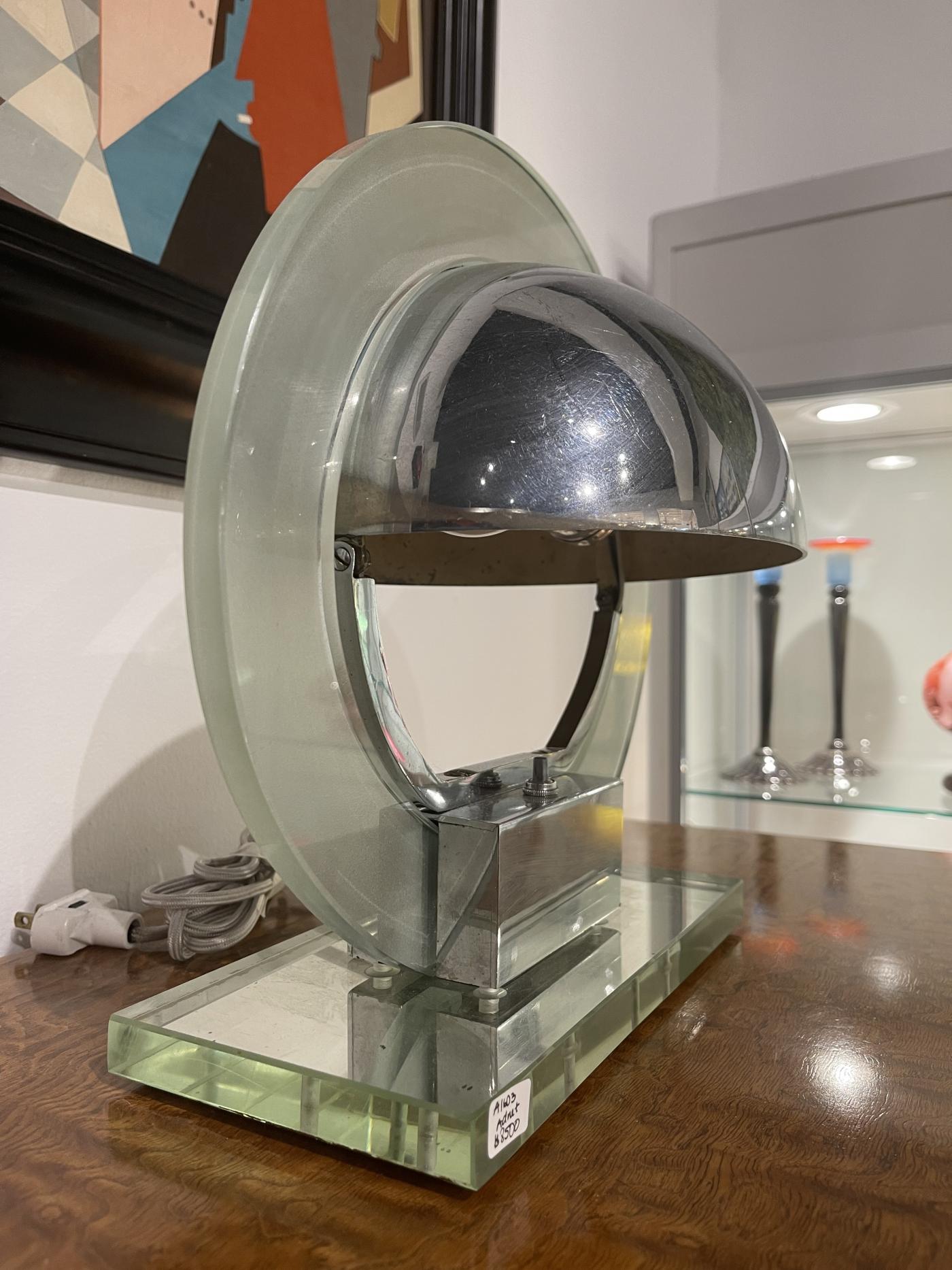 Jacques Adnet - Art Deco Table Lamp by Jacques Adnet