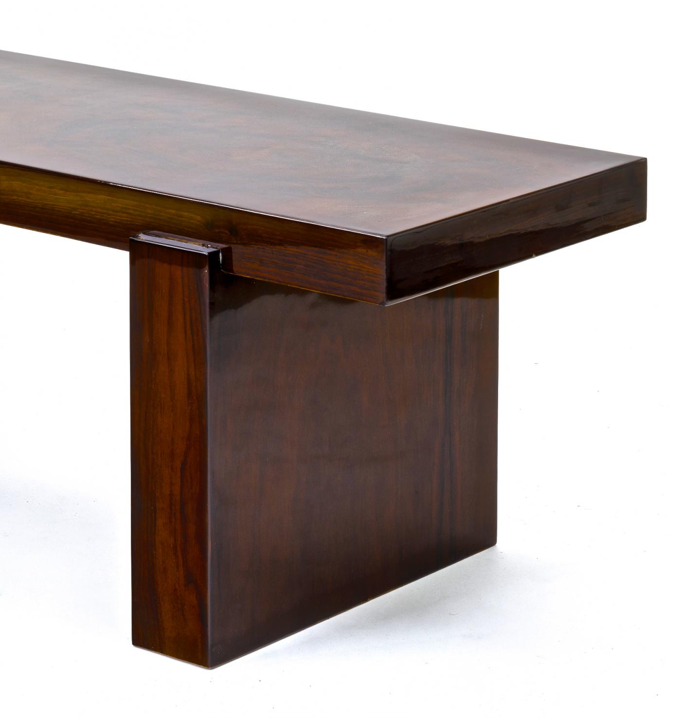 Jacques Adnet - Jacques Adnet modernist pure design walnut burl art ...