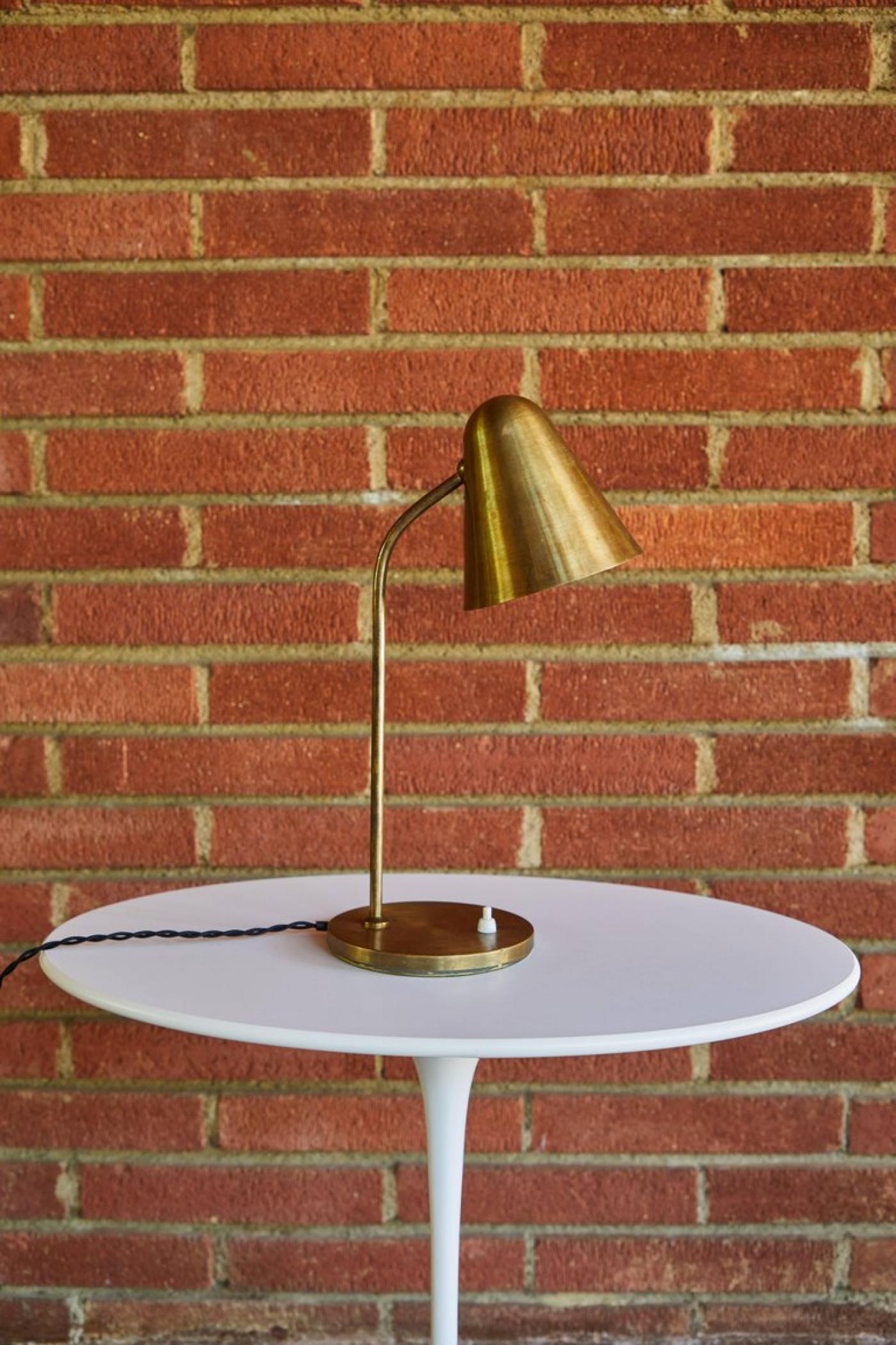 Jacques Biny - 1950s Brass Table Lamp Attributed to Jacques Biny
